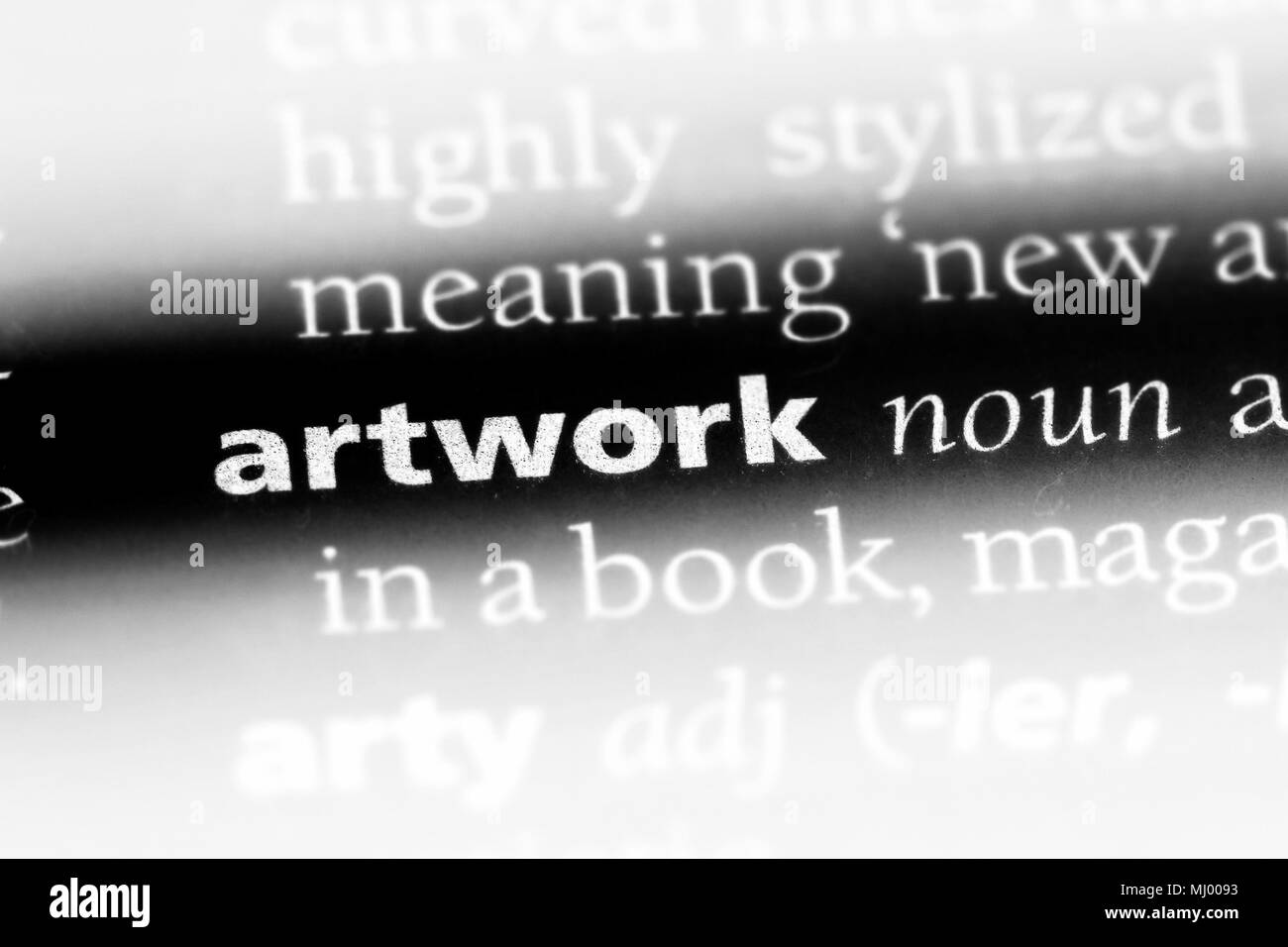 artwork word in a dictionary. artwork concept Stock Photo - Alamy