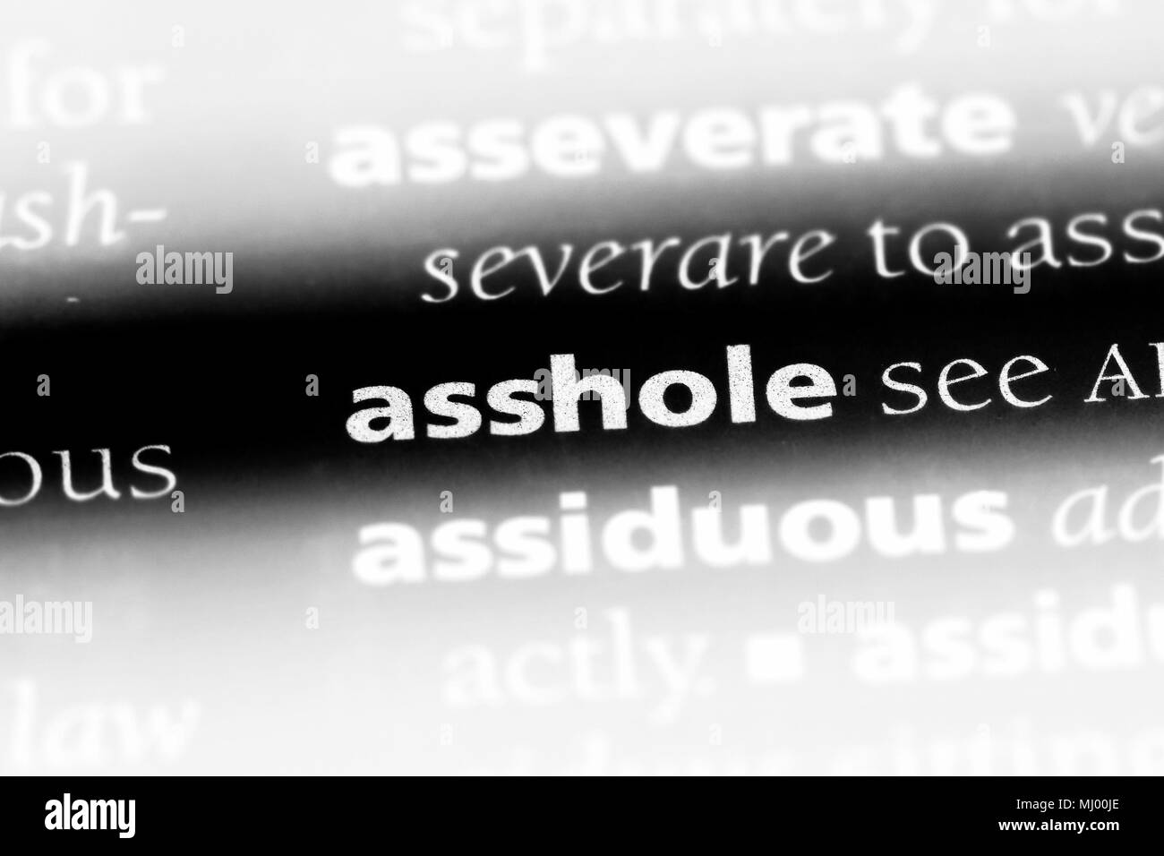 asshole word in a dictionary. asshole concept Stock Photo - Alamy