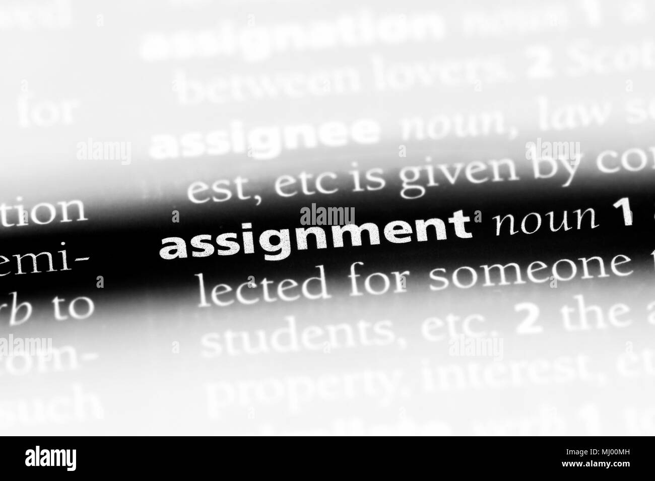Assignment word hi-res stock photography and images - Alamy