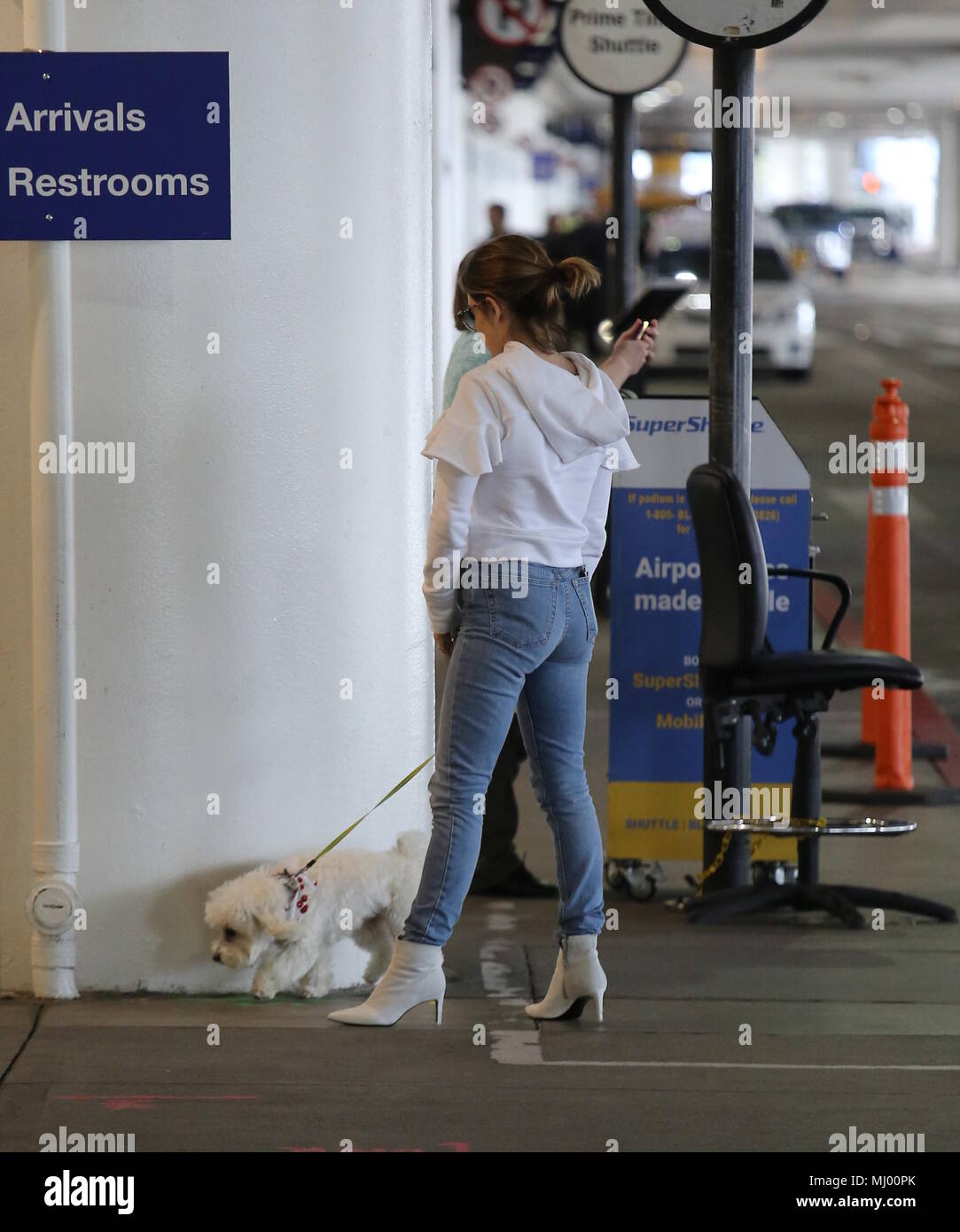 Lucy Hale arrives at LAX airport in Los Angeles, United States ...