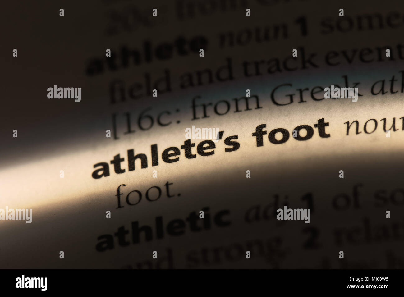 athlete's foot word in a dictionary. athlete's foot concept Stock Photo ...
