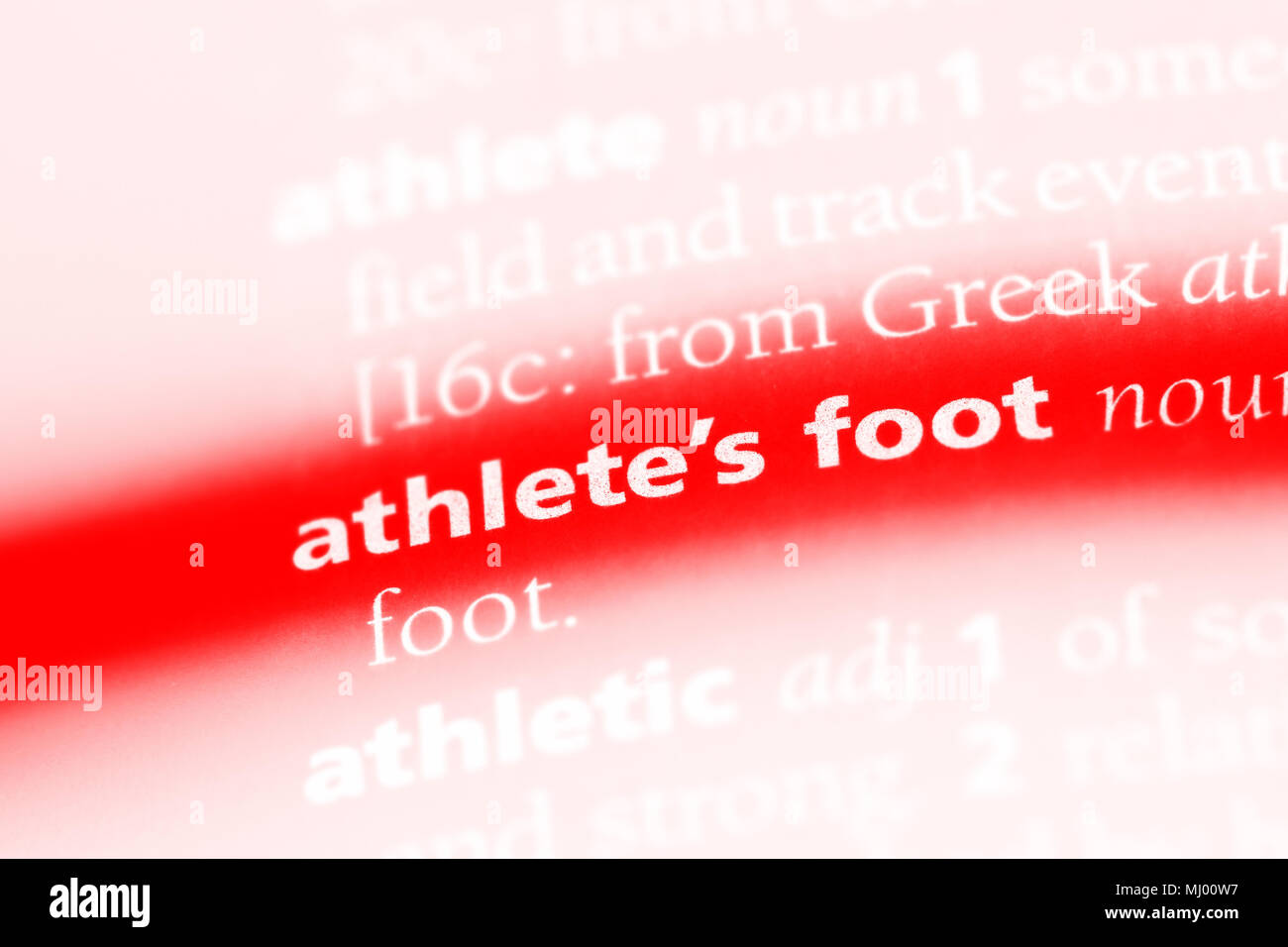 athlete's foot word in a dictionary. athlete's foot concept Stock Photo ...