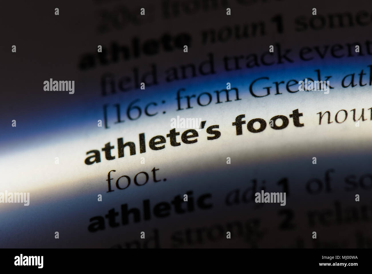 athlete's foot word in a dictionary. athlete's foot concept Stock Photo ...