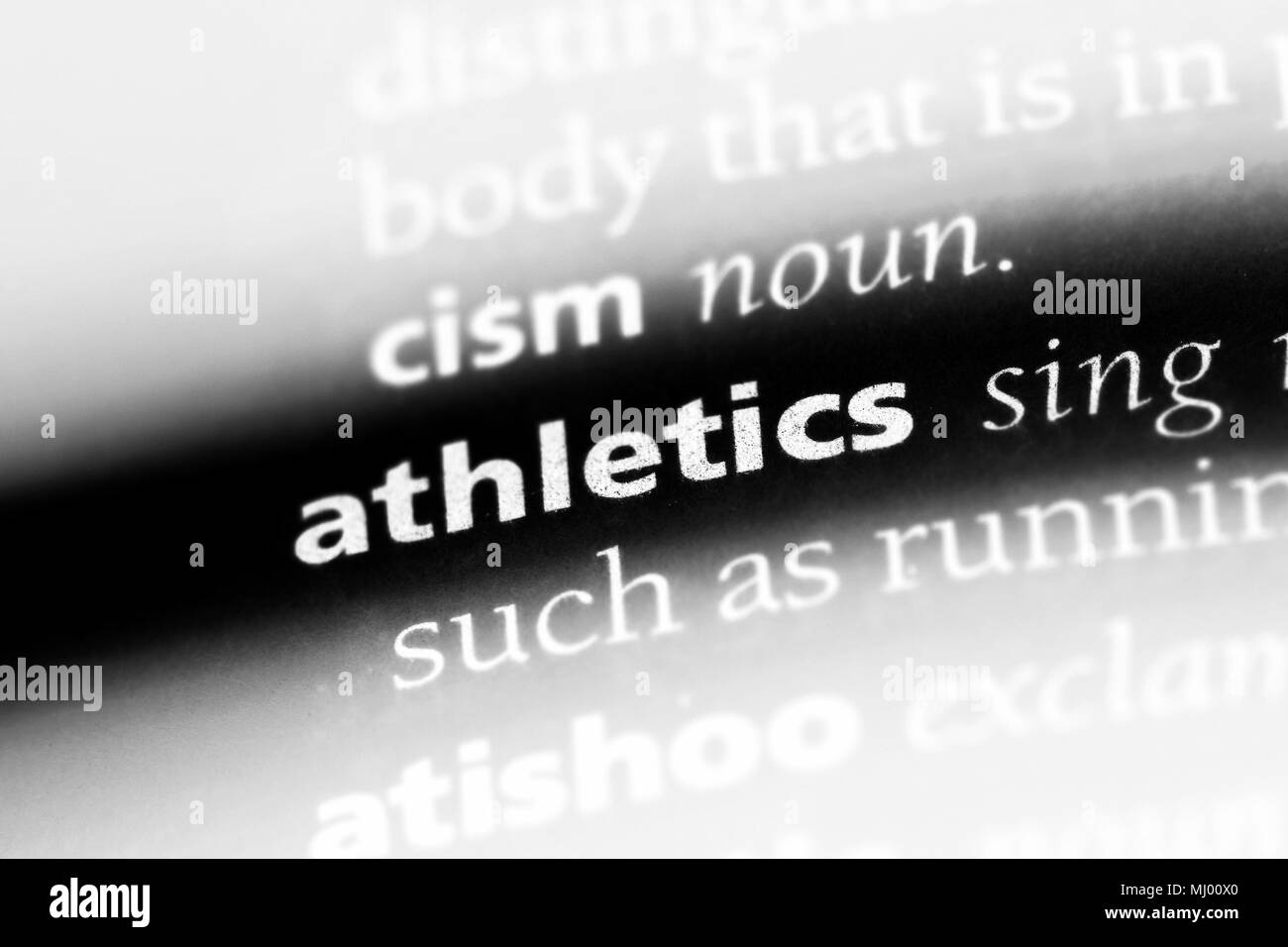 athletics word in a dictionary. athletics concept Stock Photo - Alamy