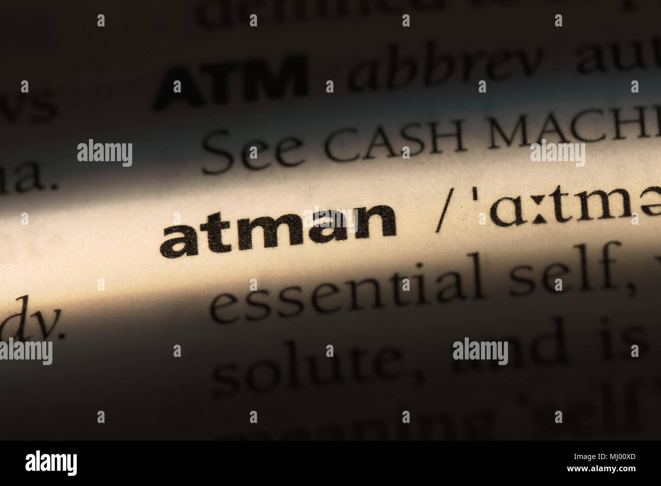 atman word in a dictionary. atman concept Stock Photo - Alamy