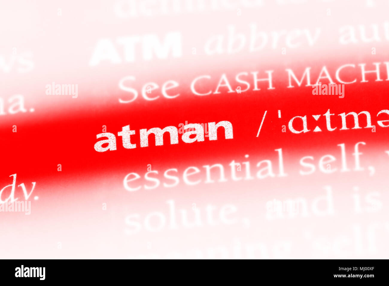 atman word in a dictionary. atman concept Stock Photo - Alamy