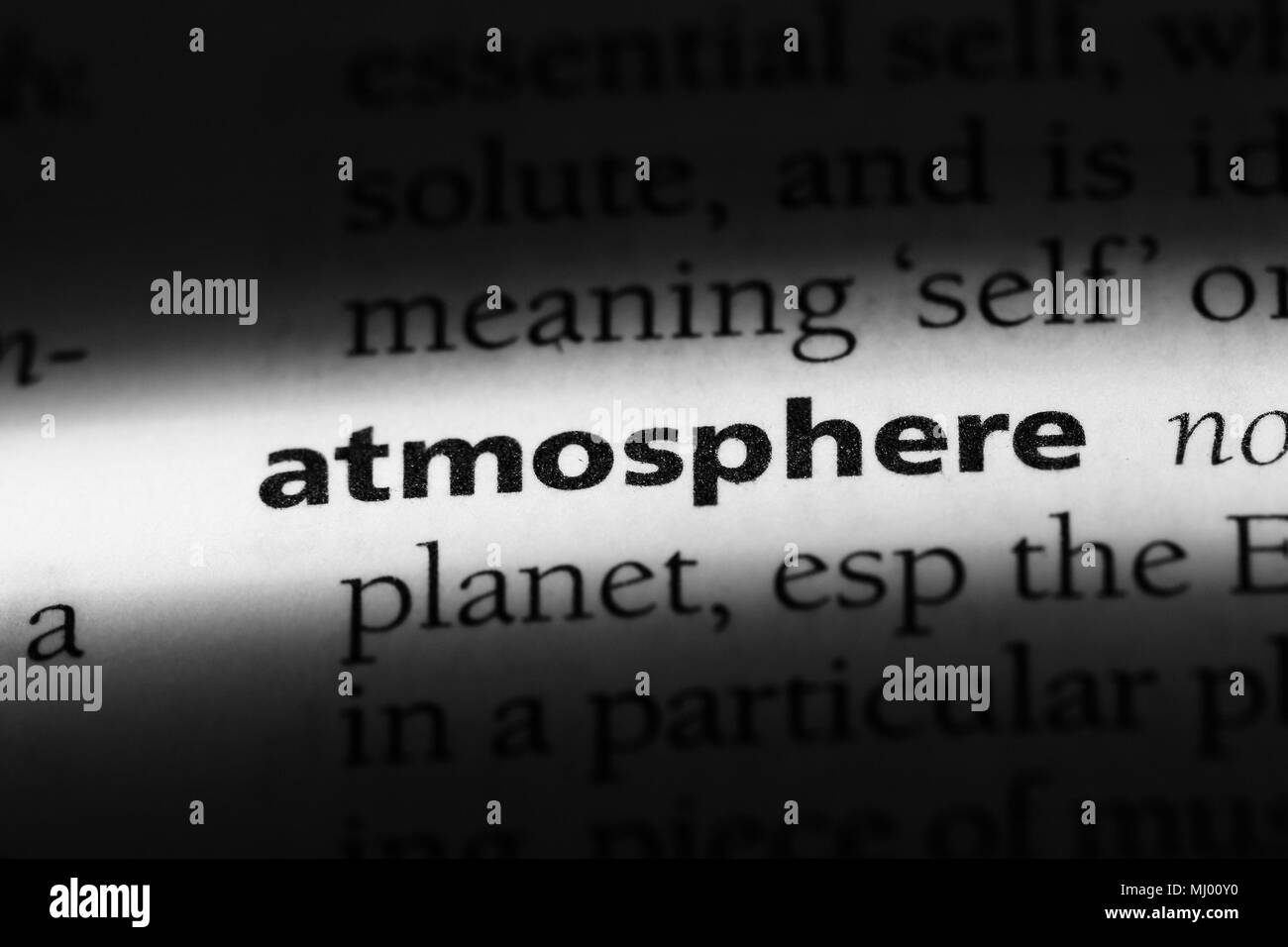 atmosphere word in a dictionary. atmosphere concept Stock Photo - Alamy