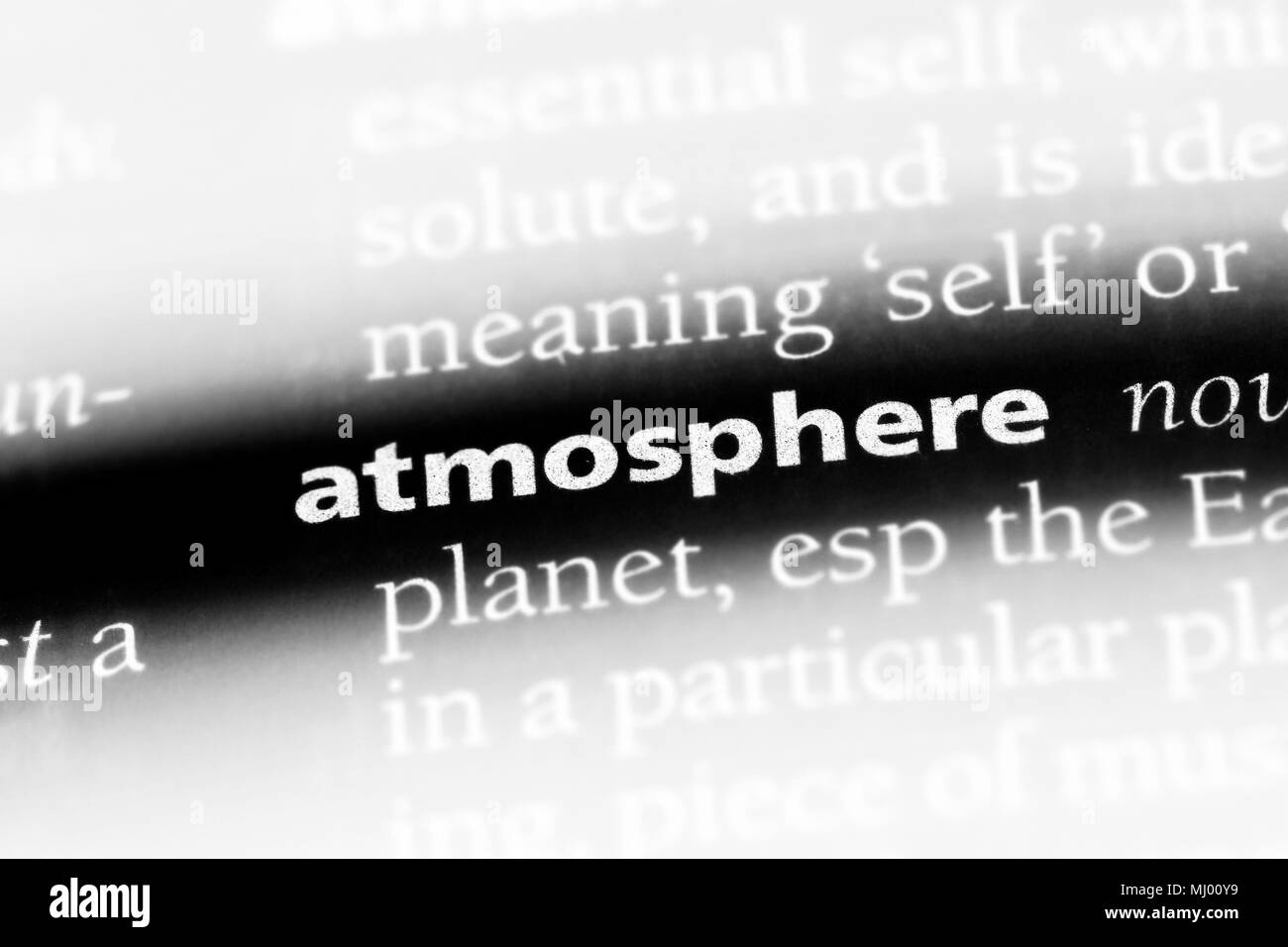 atmosphere word in a dictionary. atmosphere concept Stock Photo - Alamy