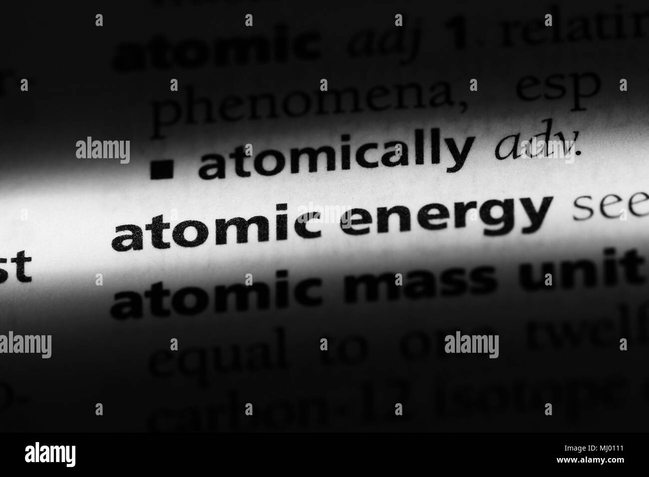 atomic energy word in a dictionary. atomic energy concept Stock Photo ...