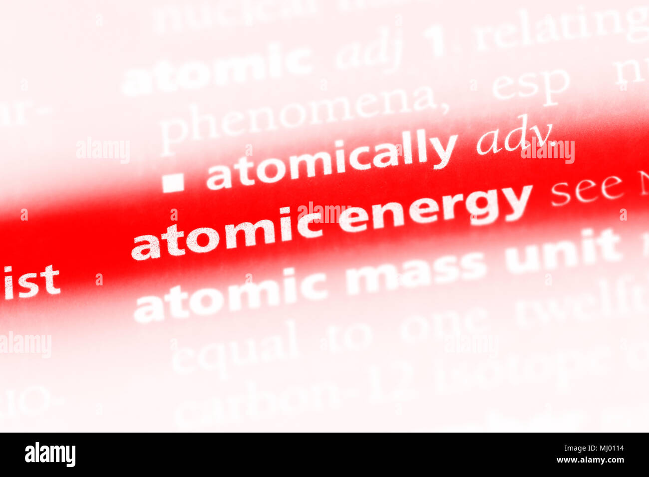 atomic energy word in a dictionary. atomic energy concept Stock Photo ...