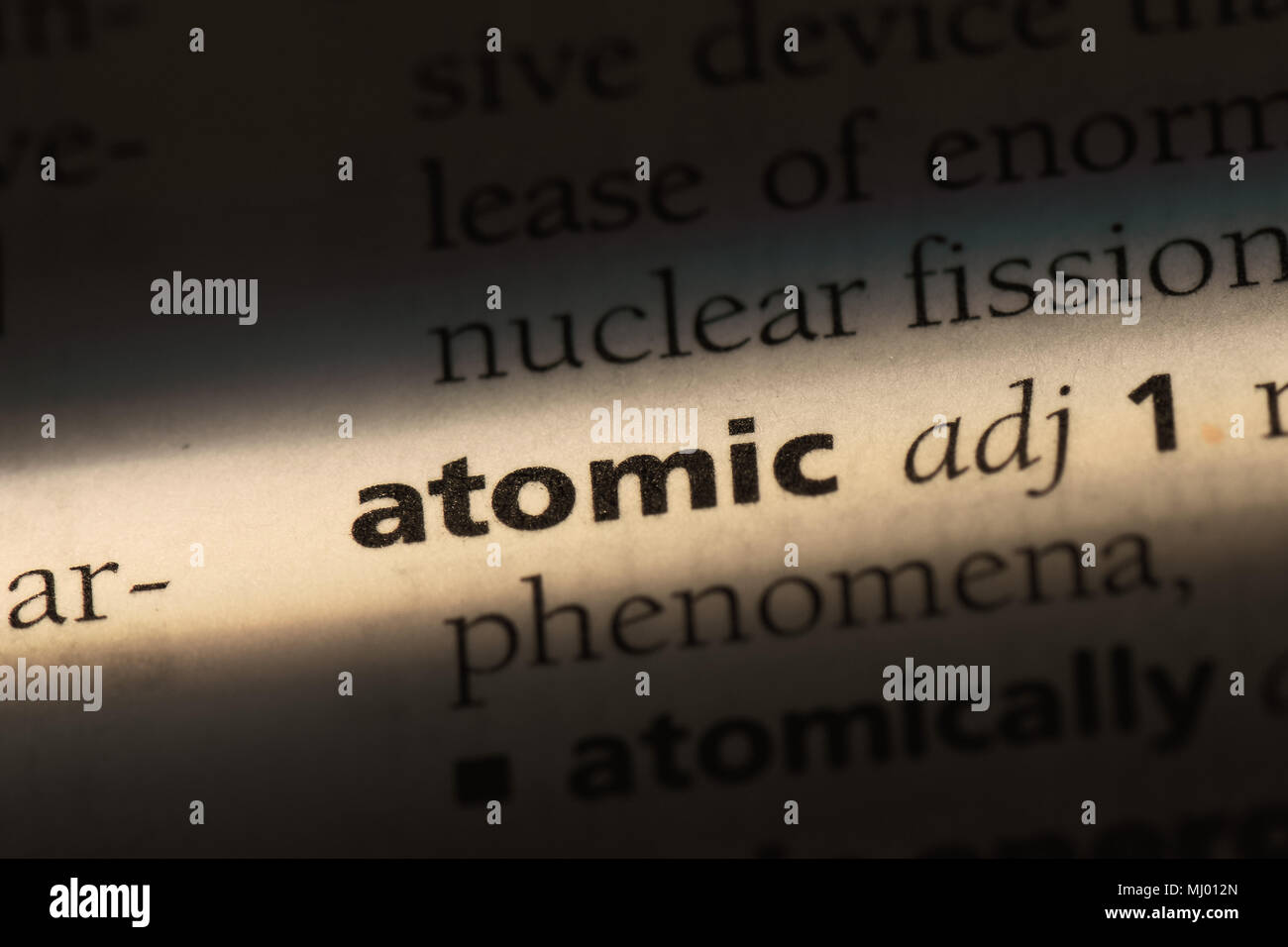 atomic word in a dictionary. atomic concept Stock Photo - Alamy
