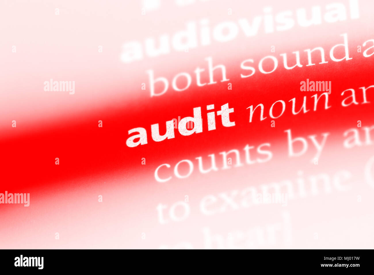 audit word in a dictionary. audit concept Stock Photo - Alamy