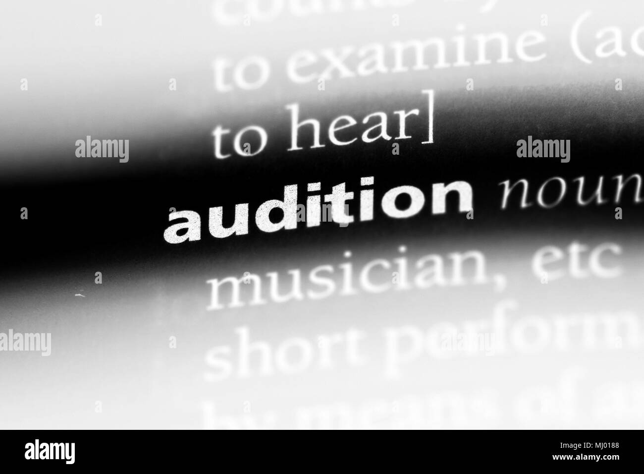 Audition Black and White Stock Photos & Images - Alamy