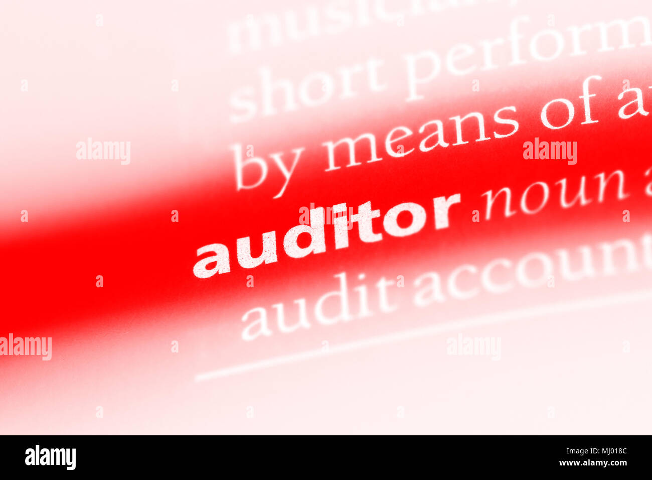 auditor word in a dictionary. auditor concept Stock Photo - Alamy