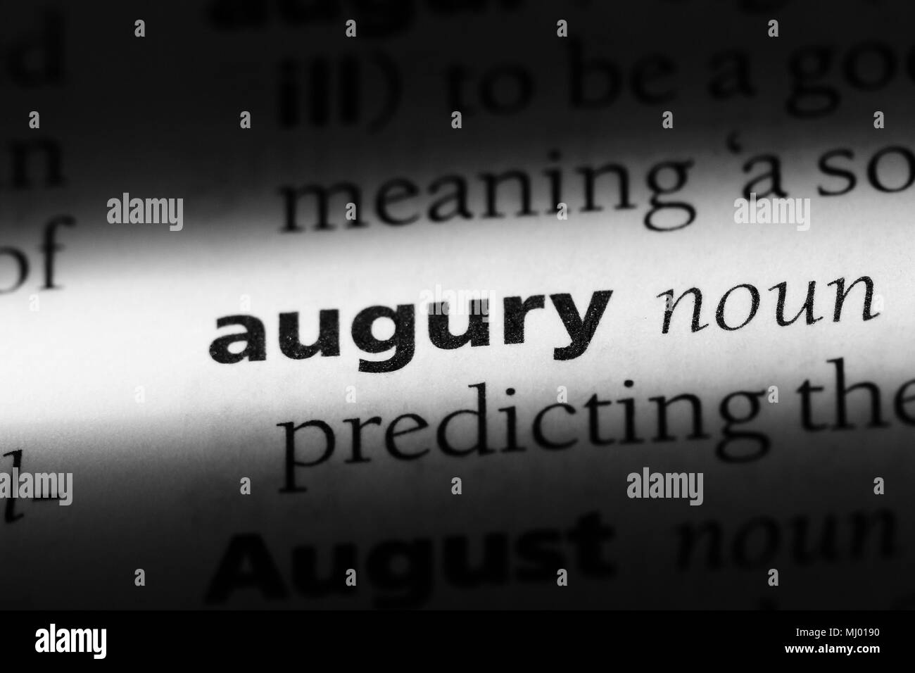 Augury definition hi-res stock photography and images - Alamy
