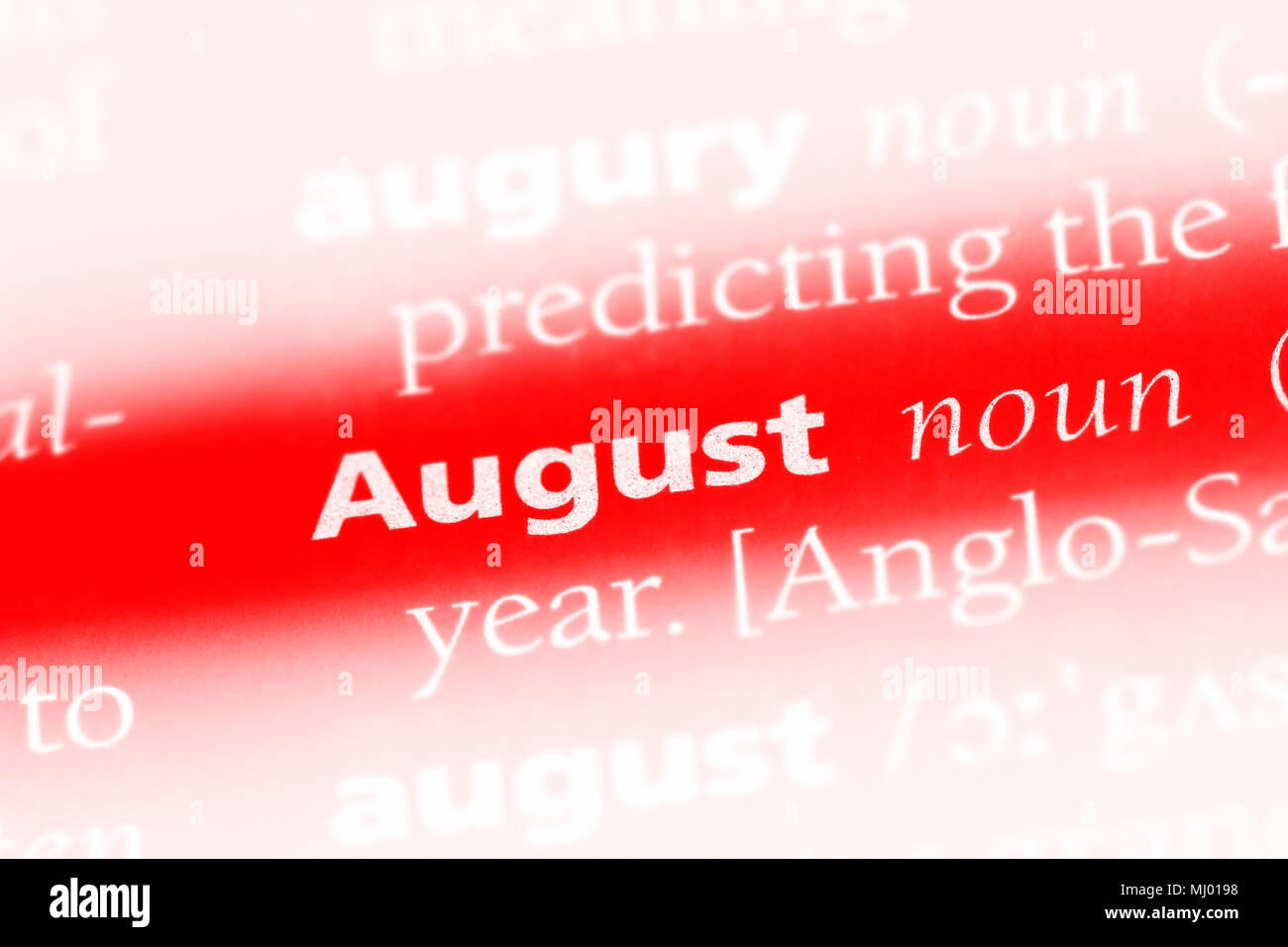 august word in a dictionary. august concept Stock Photo - Alamy
