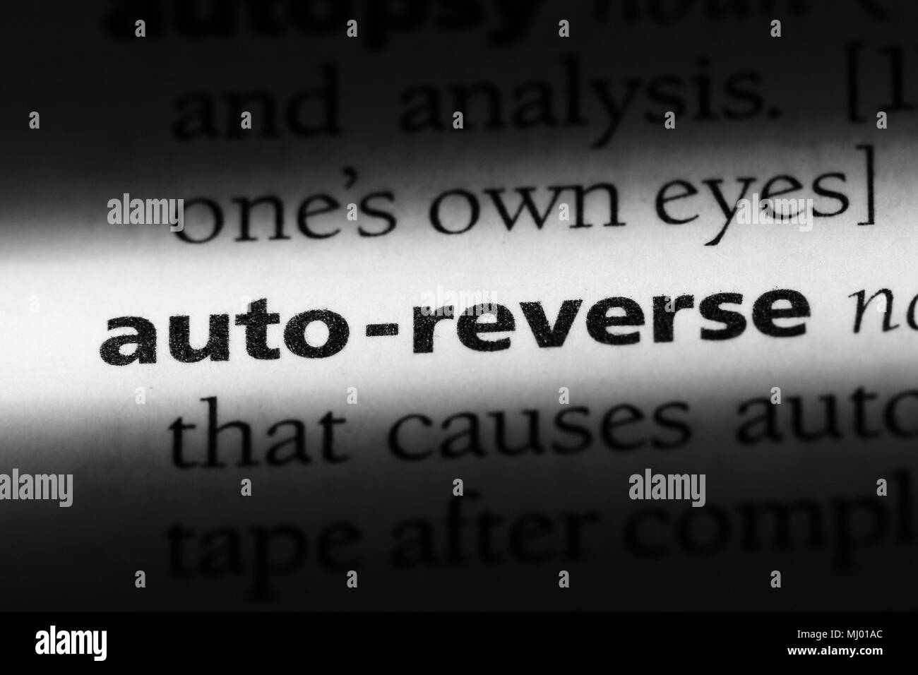 auto-reverse word in a dictionary. auto-reverse concept Stock Photo - Alamy