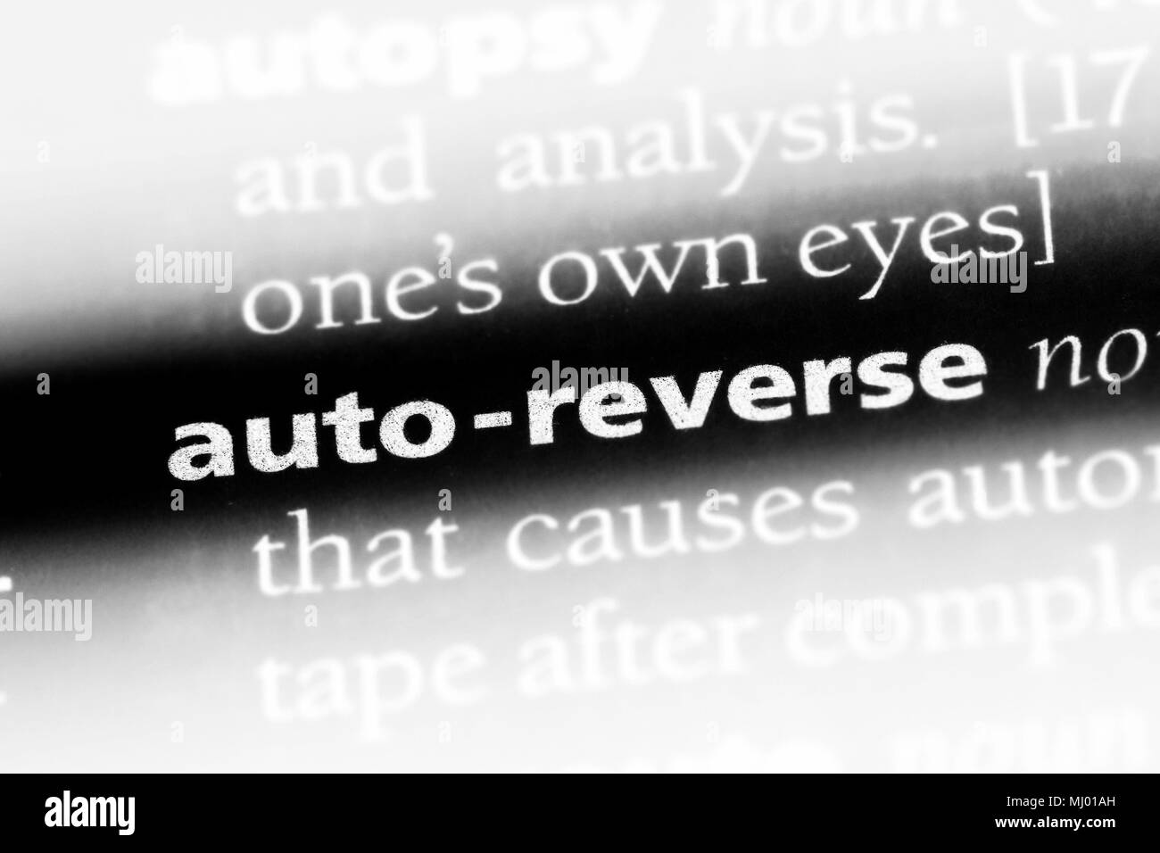 auto-reverse word in a dictionary. auto-reverse concept Stock Photo - Alamy