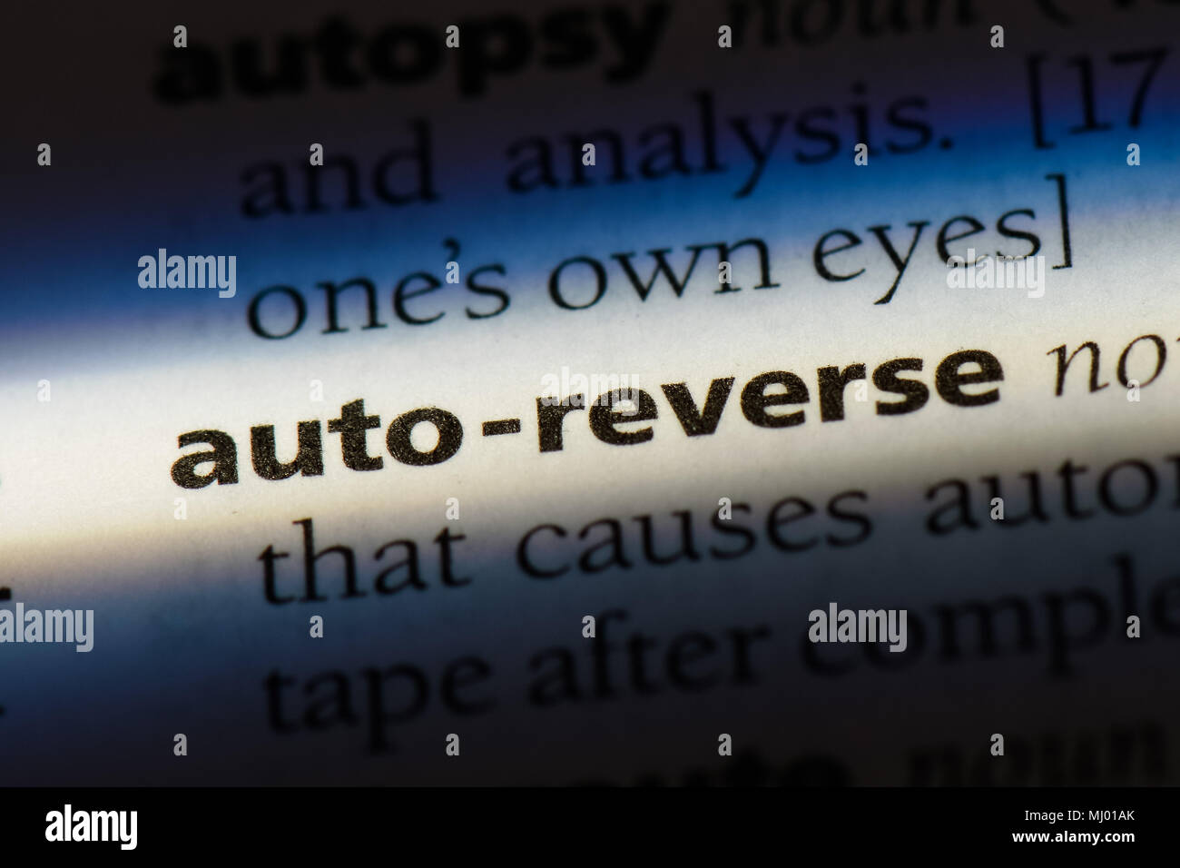 auto-reverse word in a dictionary. auto-reverse concept Stock Photo - Alamy