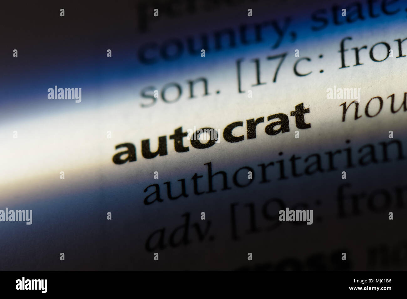 autocrat word in a dictionary. autocrat concept Stock Photo - Alamy