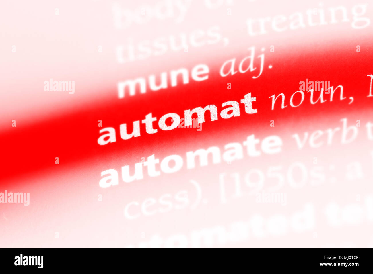 automat word in a dictionary. automat concept Stock Photo - Alamy