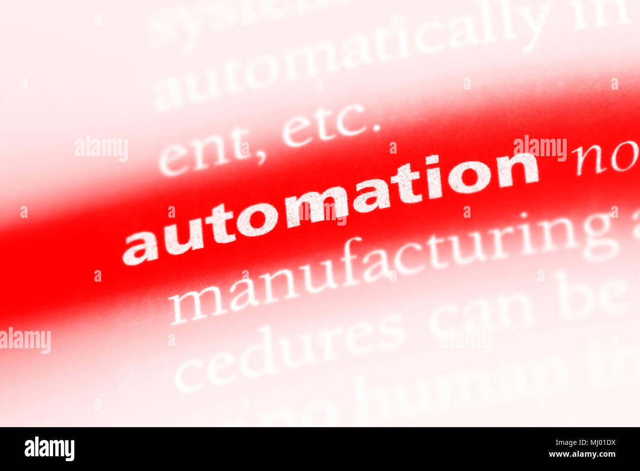 automation word in a dictionary. automation concept Stock Photo - Alamy