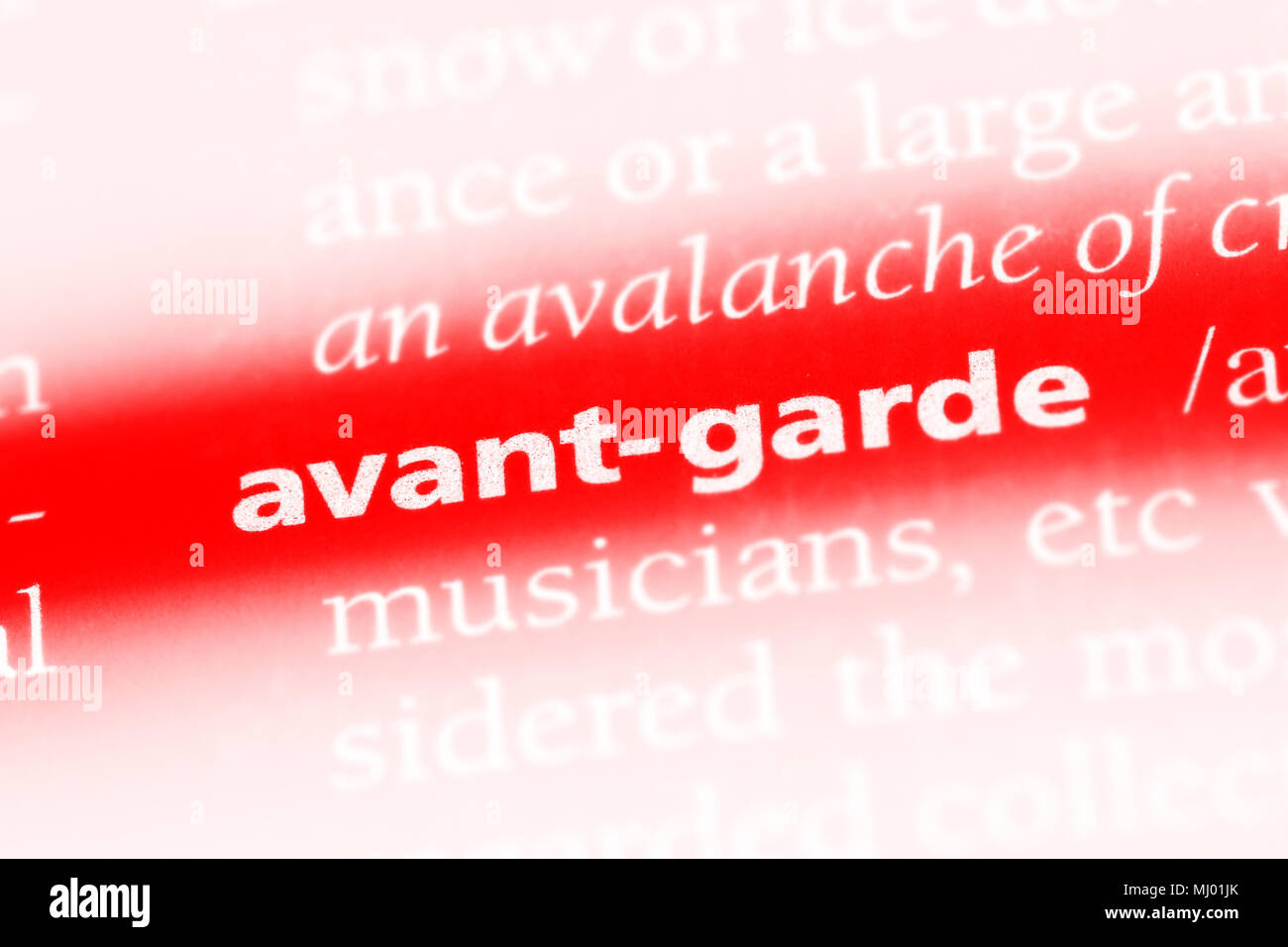 avant-garde word in a dictionary. avant-garde concept Stock Photo - Alamy