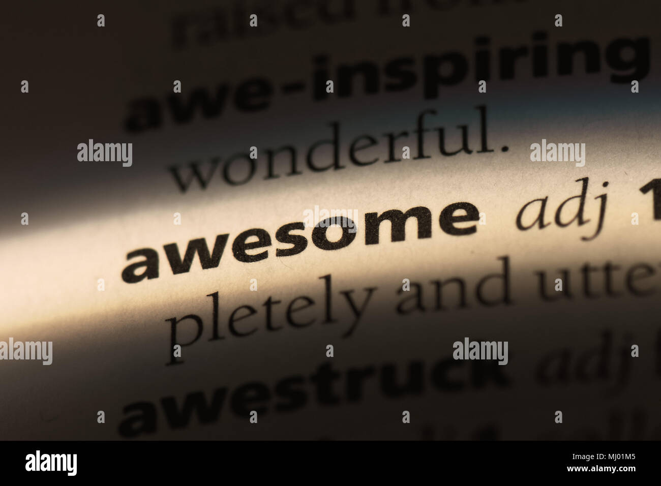 Awesome and word hi-res stock photography and images - Alamy