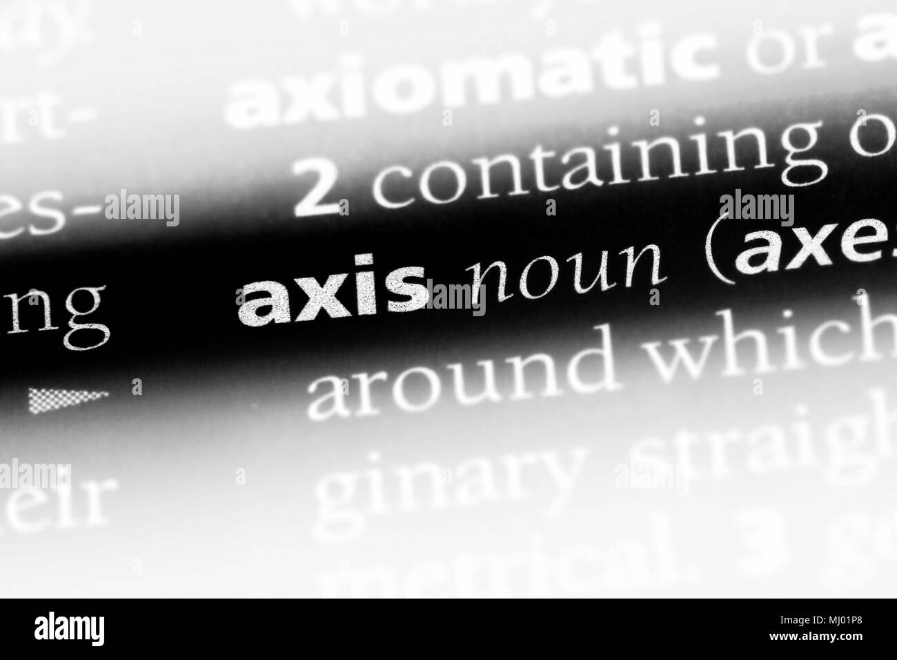 axis word in a dictionary. axis concept Stock Photo - Alamy
