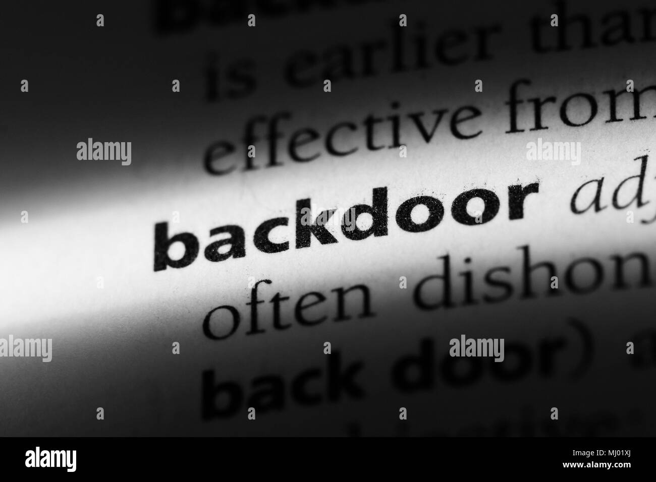 Backdoor Black and White Stock Photos & Images - Alamy