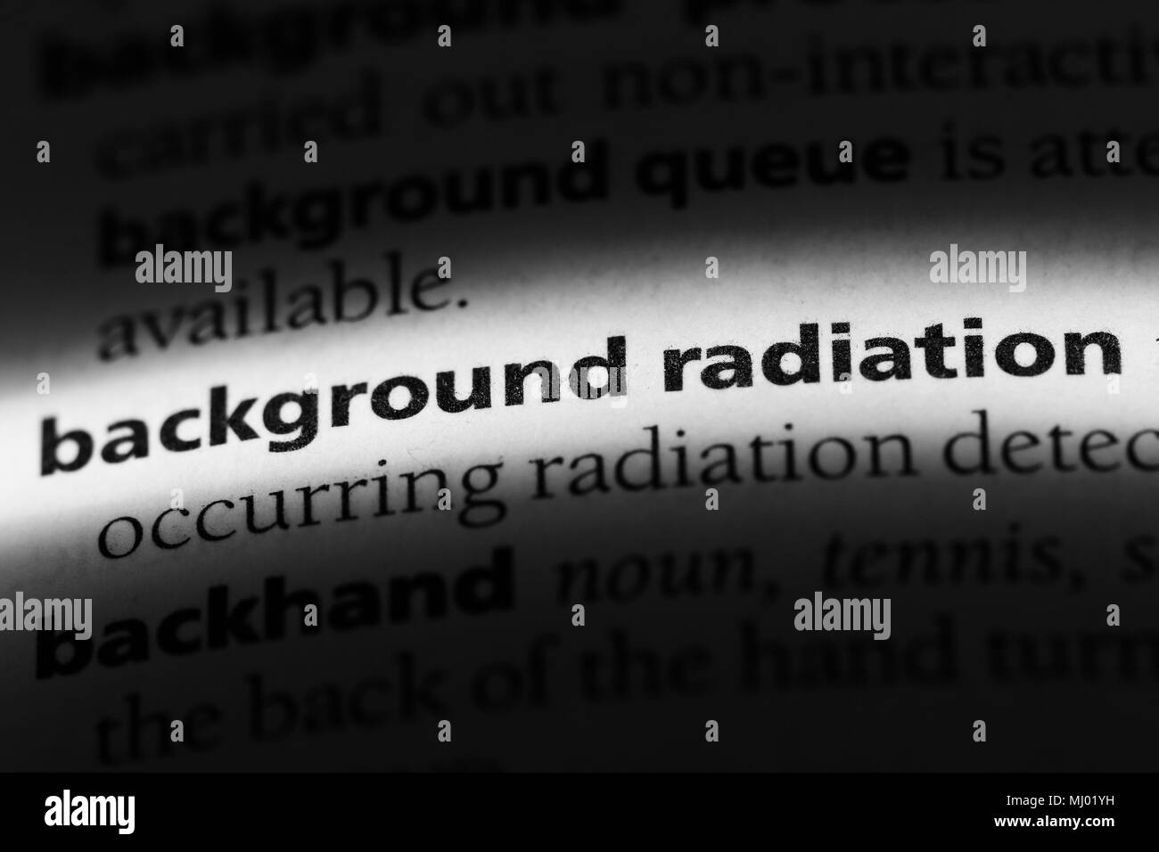 background radiation word in a dictionary. background radiation concept ...