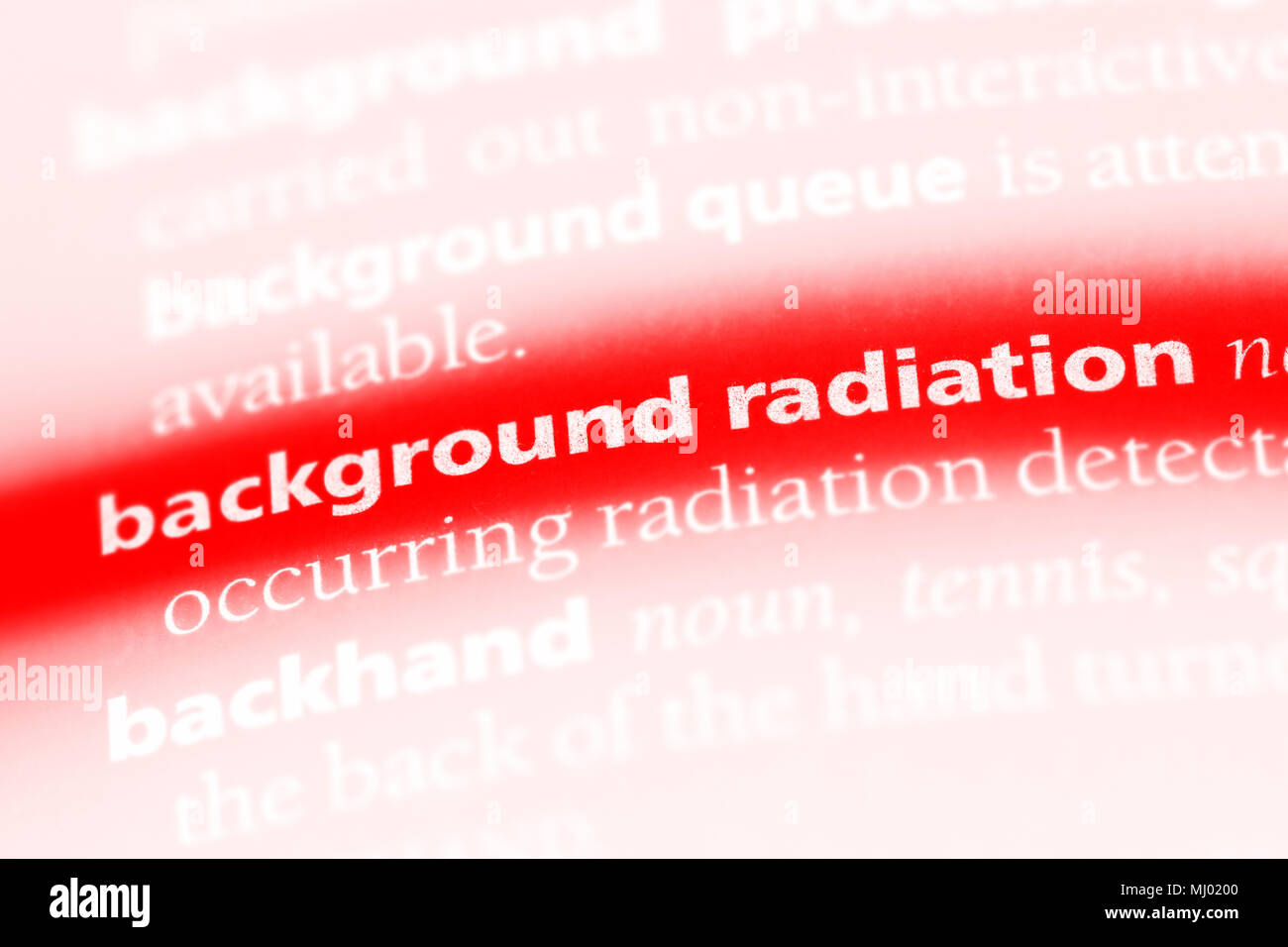 background radiation word in a dictionary. background radiation concept ...