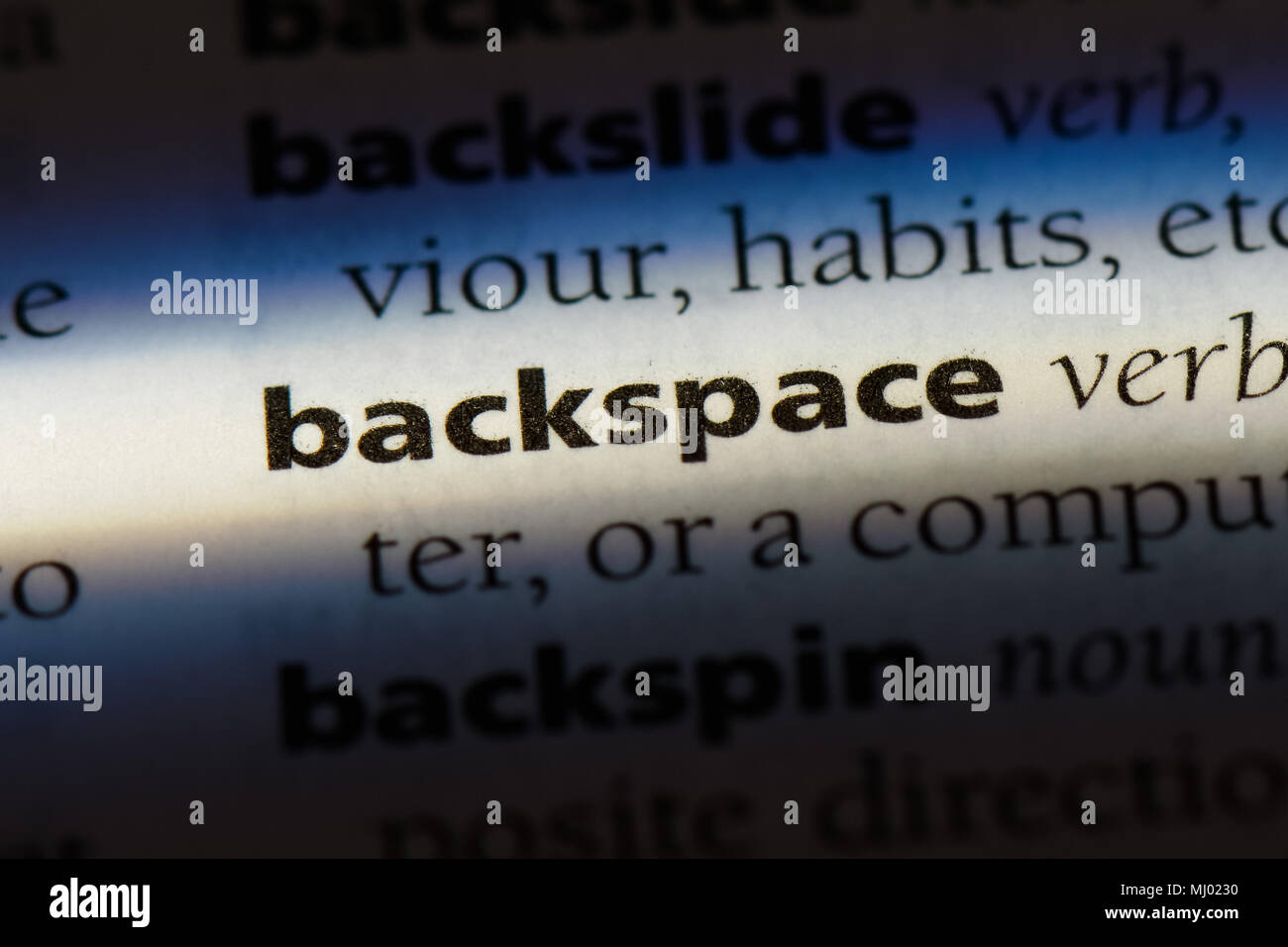 Backspace text hi-res stock photography and images - Alamy