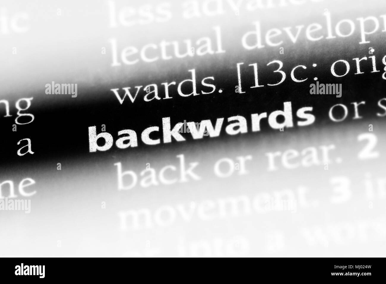 Backwards word hi-res stock photography and images - Alamy