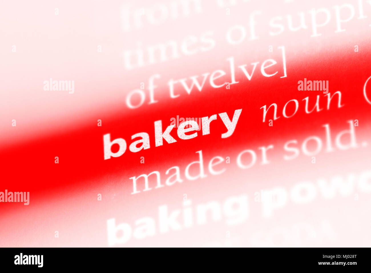 bakery word in a dictionary. bakery concept Stock Photo - Alamy