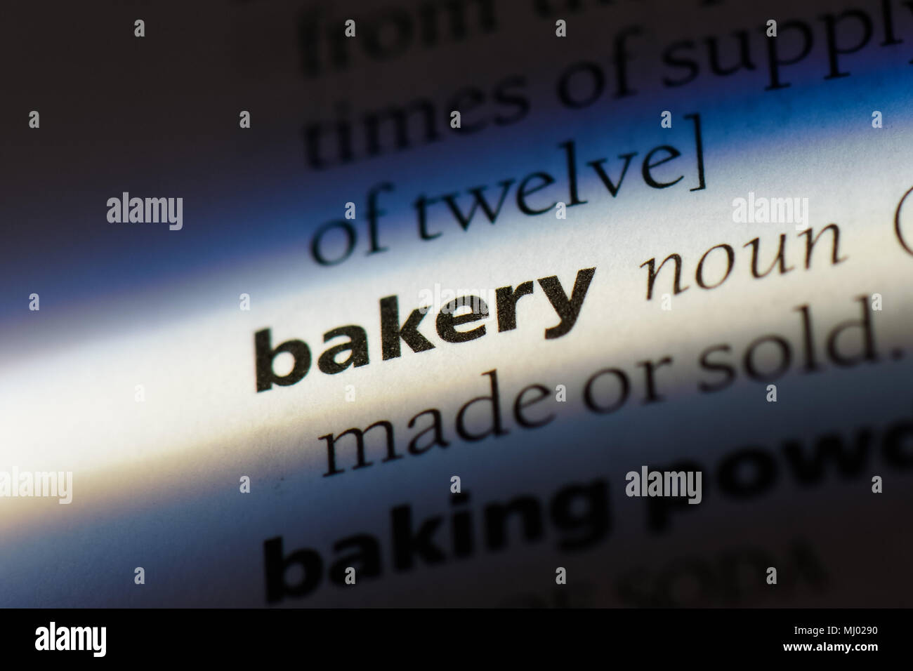 bakery word in a dictionary. bakery concept Stock Photo - Alamy