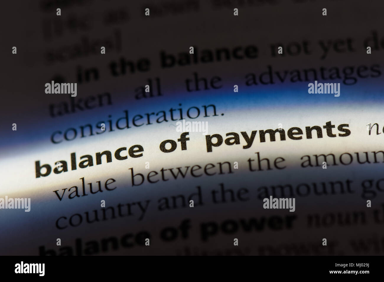 balance of payments word in a dictionary. balance of payments concept ...