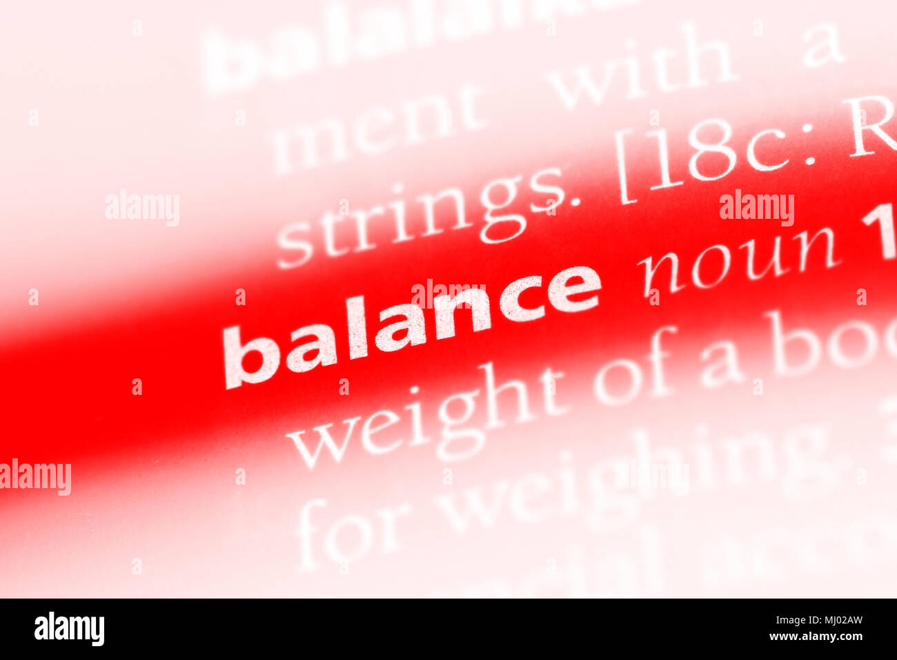 Dictionary definition word balance hi-res stock photography and images ...