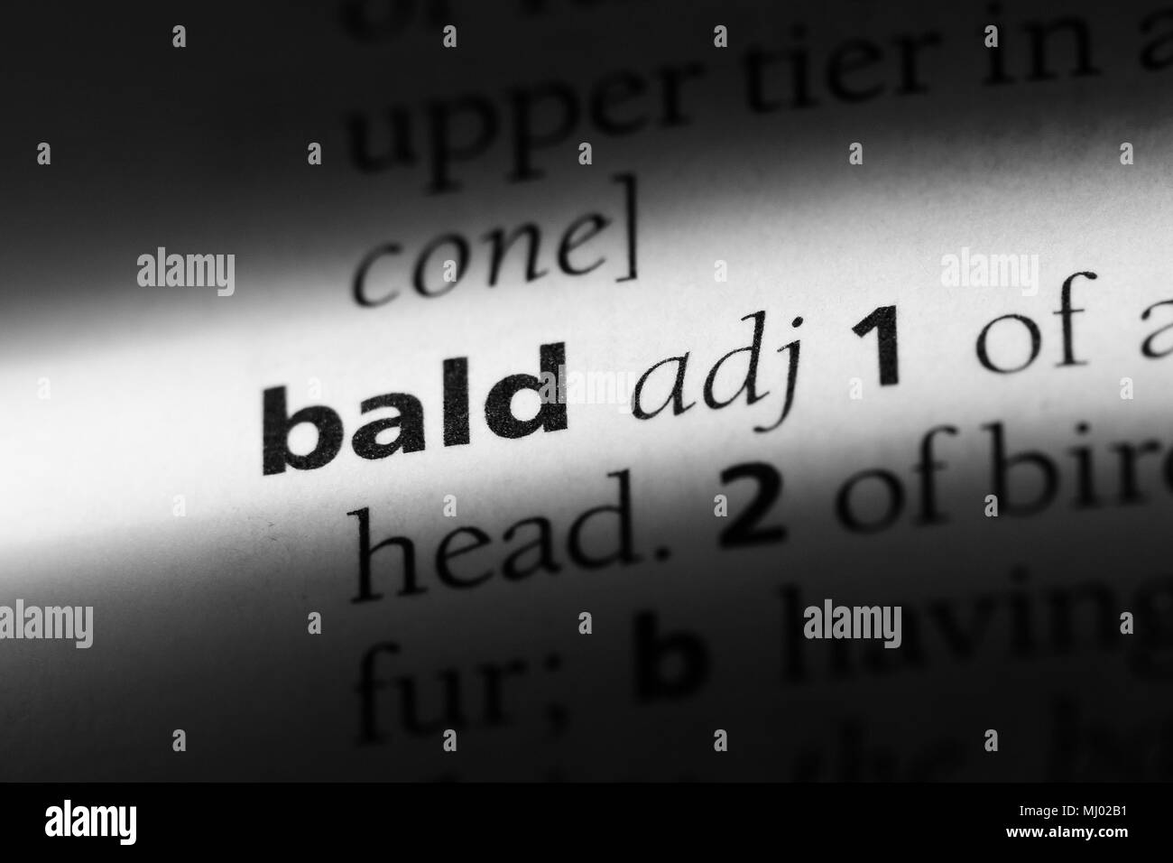 bald word in a dictionary. bald concept Stock Photo - Alamy