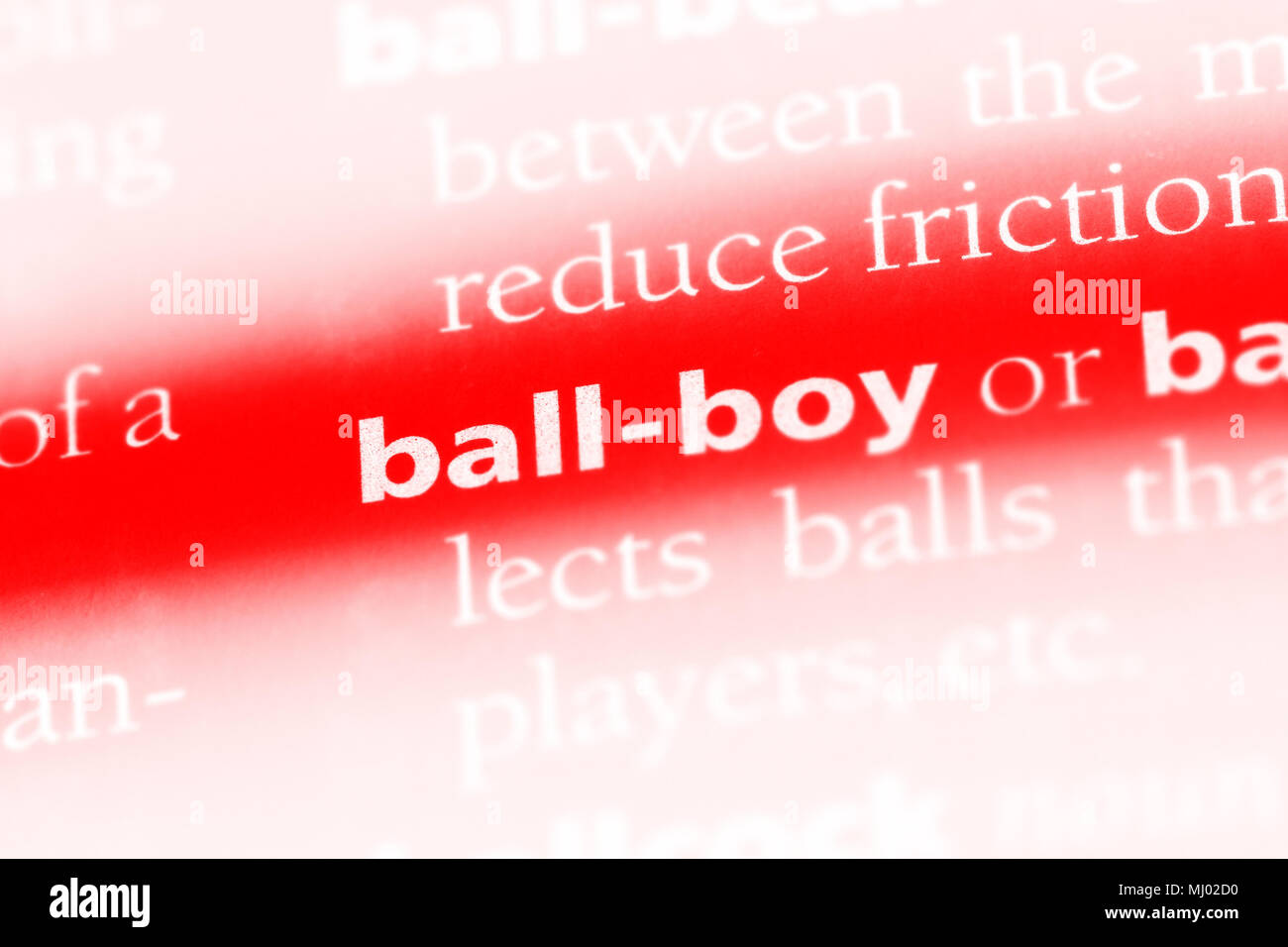 ball-boy word in a dictionary. ball-boy concept Stock Photo - Alamy