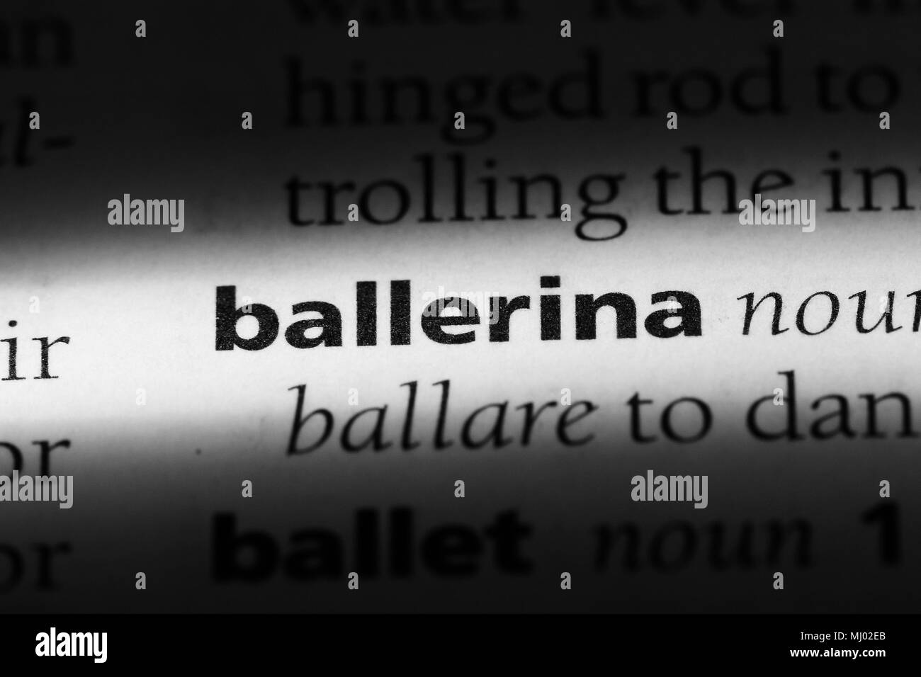 ballerina word in a dictionary. ballerina concept Stock Photo - Alamy