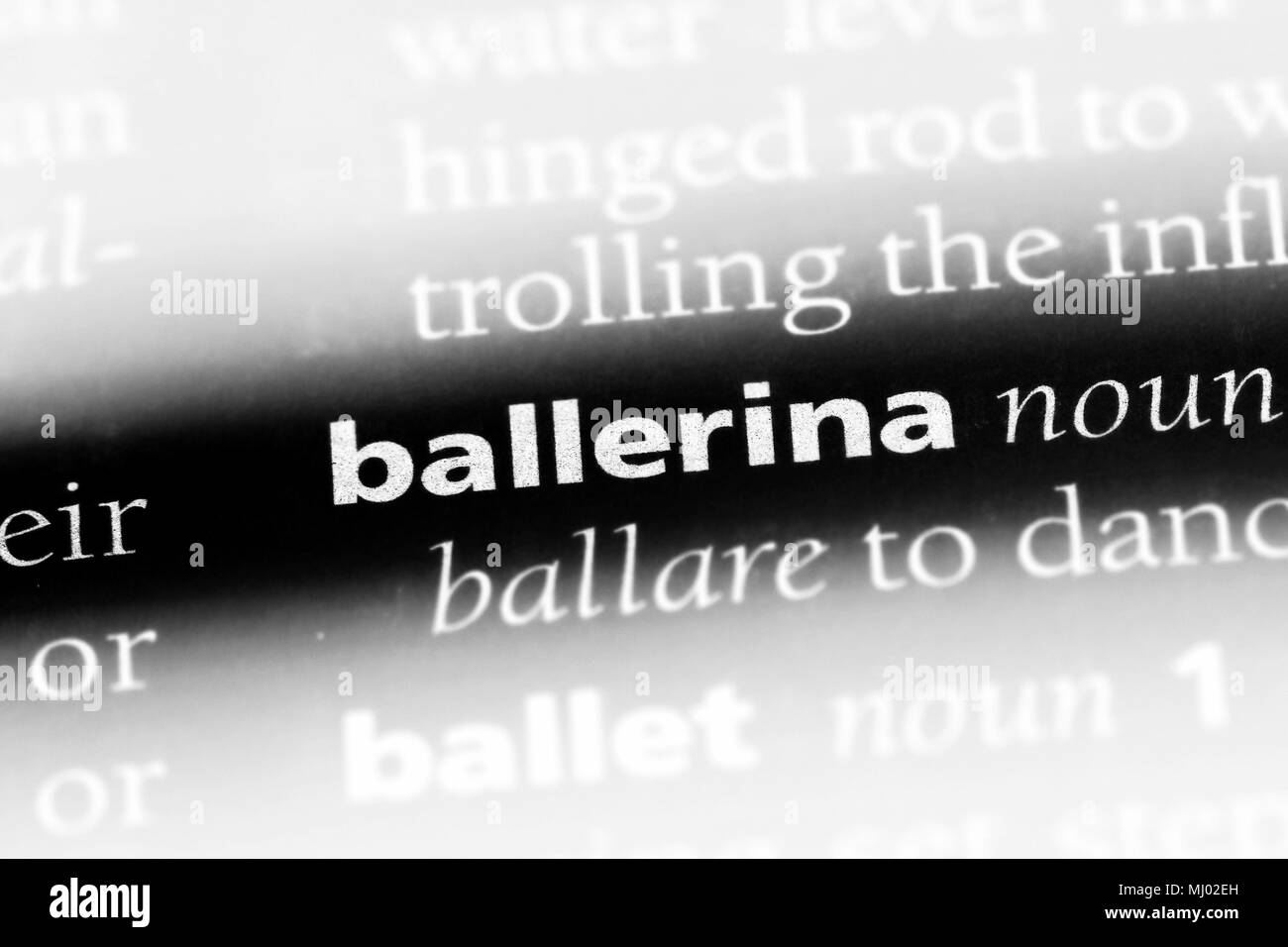 ballerina word in a dictionary. ballerina concept Stock Photo - Alamy