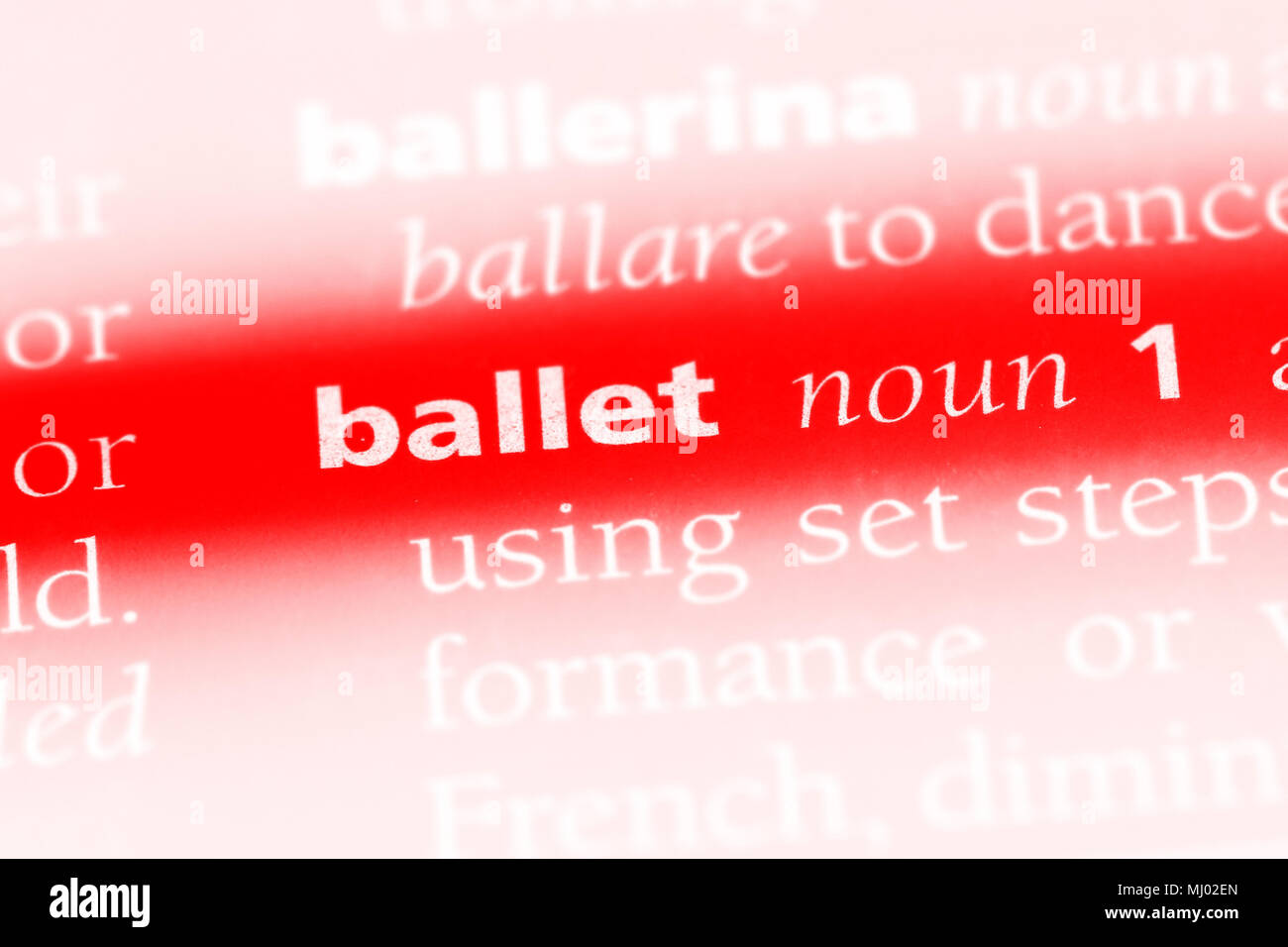 ballet word in a dictionary. ballet concept Stock Photo - Alamy