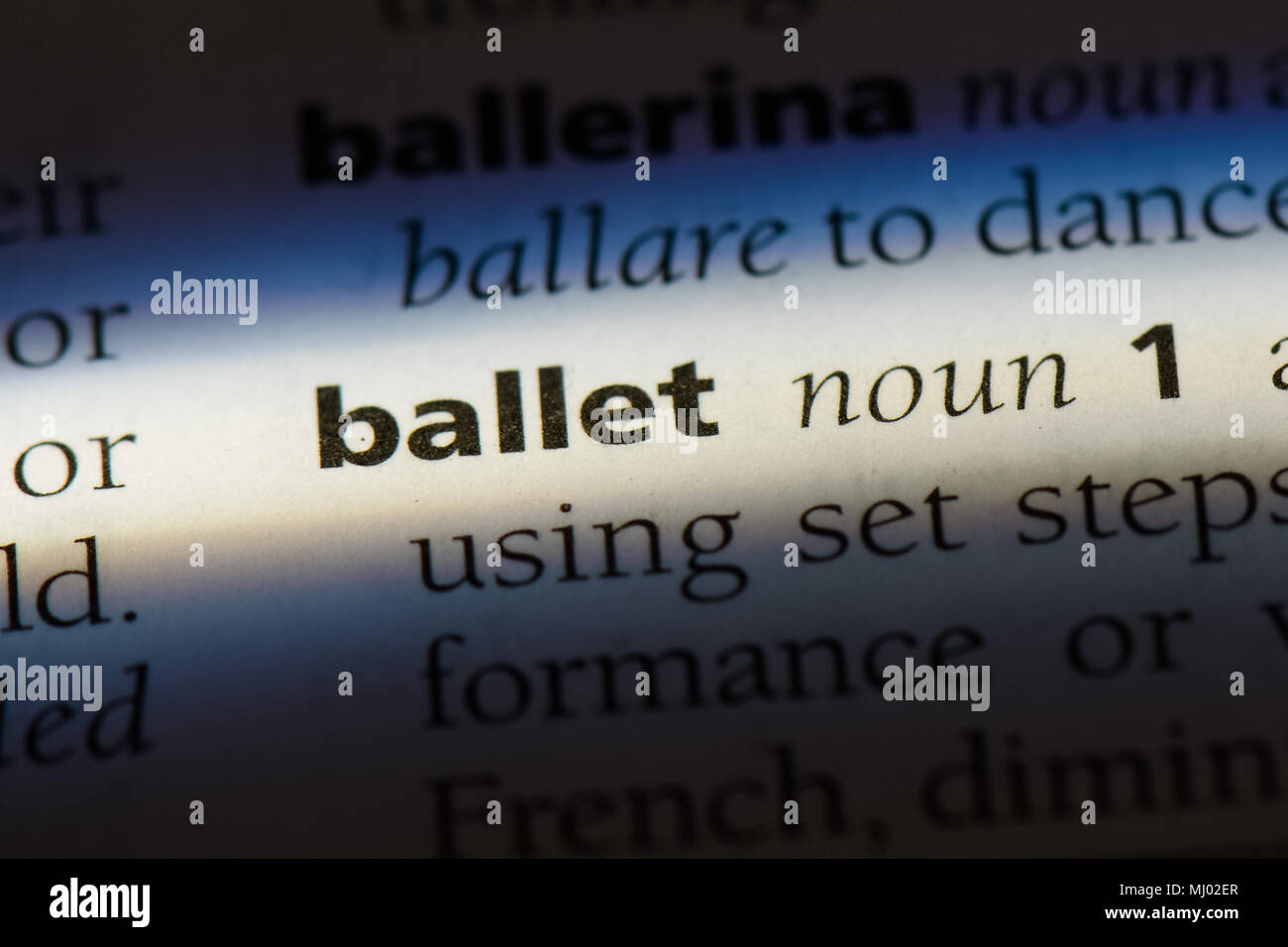 ballet word in a dictionary. ballet concept Stock Photo - Alamy