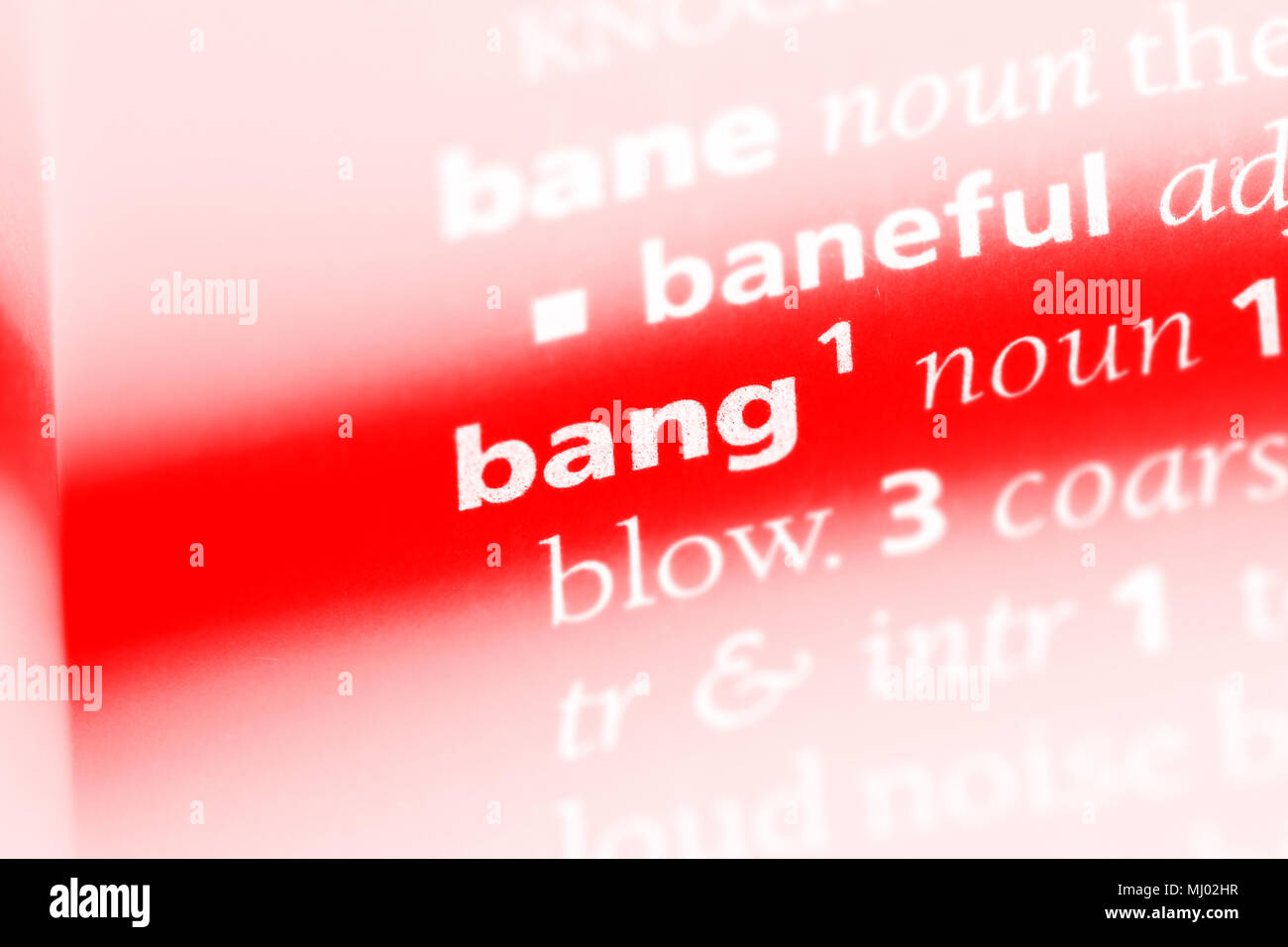 bang word in a dictionary. bang concept Stock Photo - Alamy