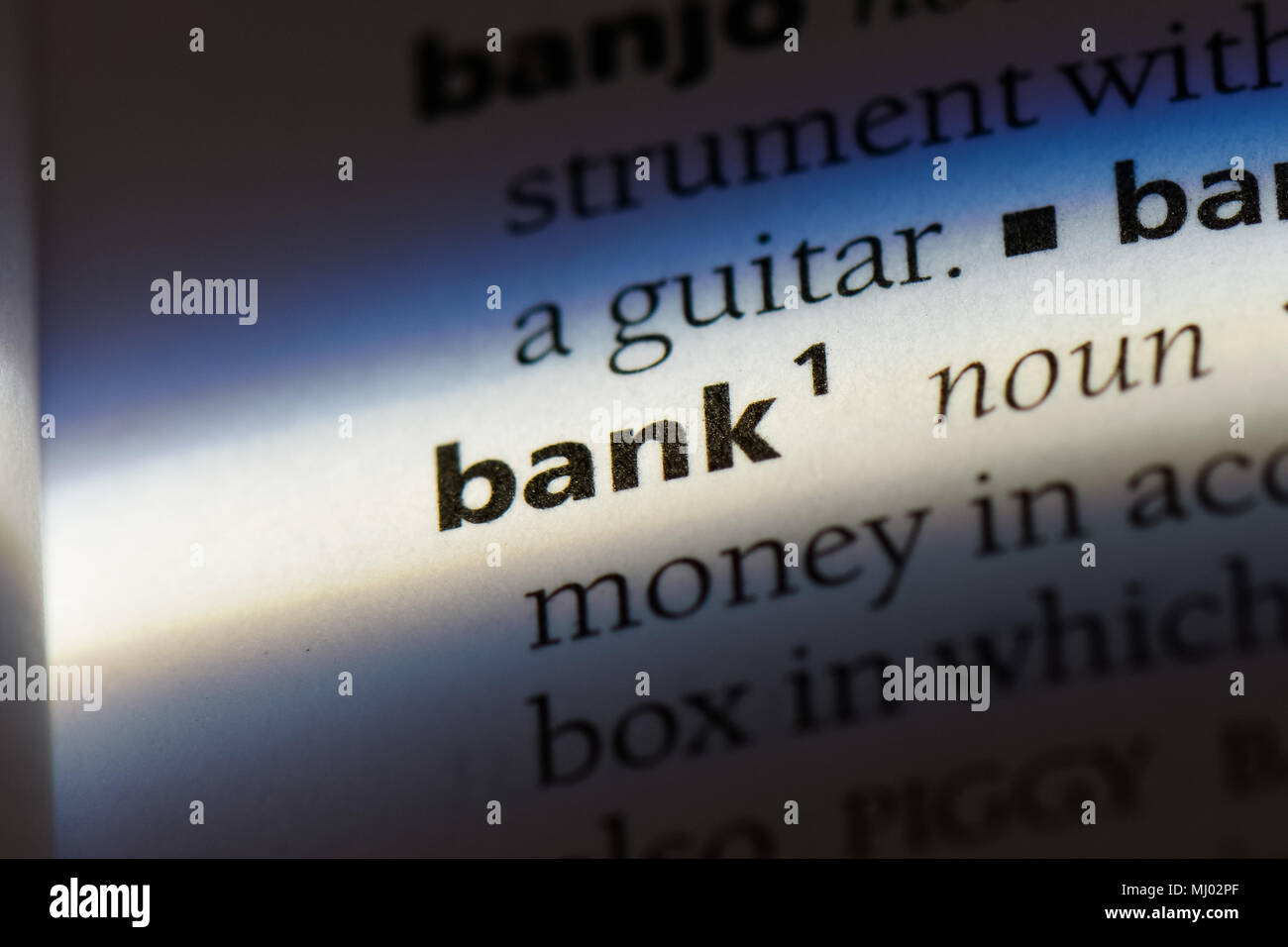 Bank dictionary hi-res stock photography and images - Alamy