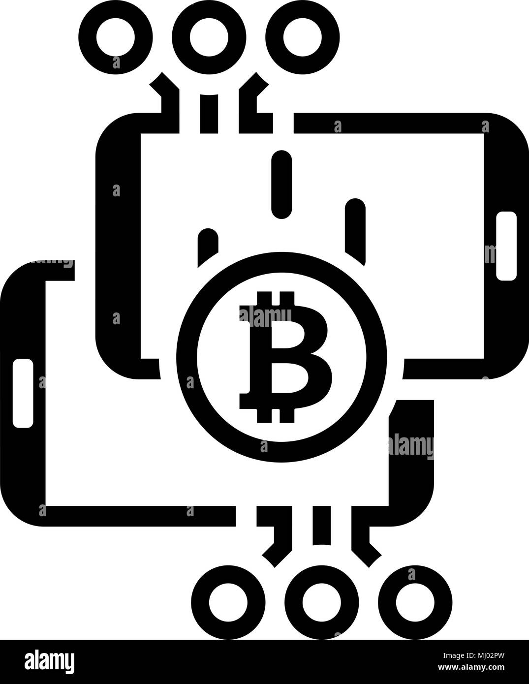 Bitcoin Transaction Icon Stock Vector Image & Art - Alamy