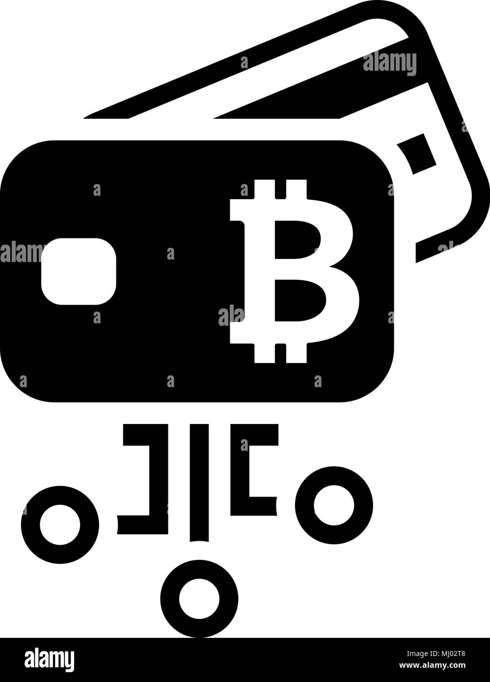 Credit card crypto icon Black and White Stock Photos & Images - Alamy