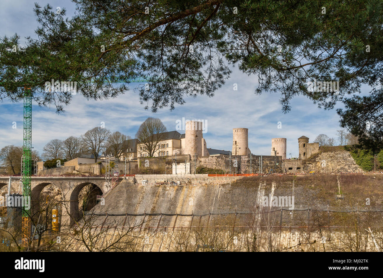 View of Luxmbourg city ancient fortifications Stock Photo - Alamy