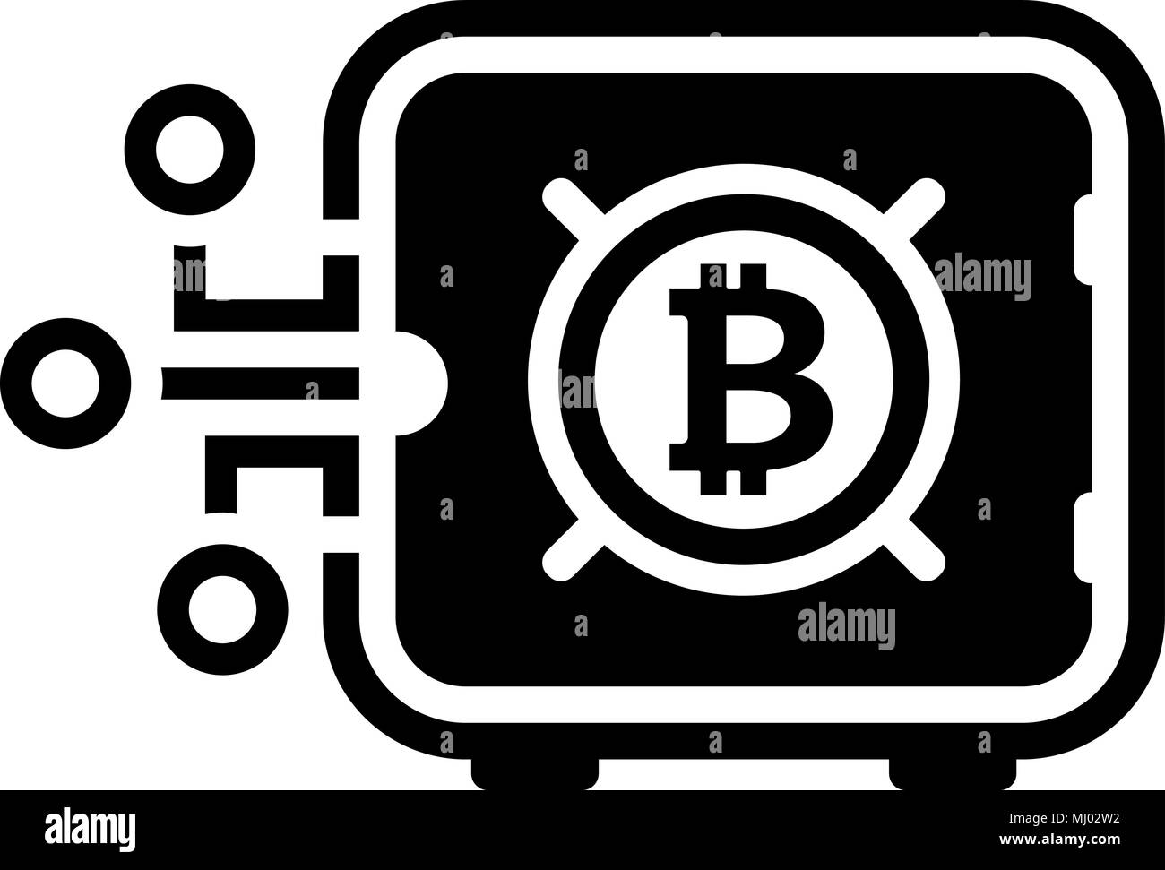 Bitcoin Safe Box Icon Stock Vector Image & Art - Alamy